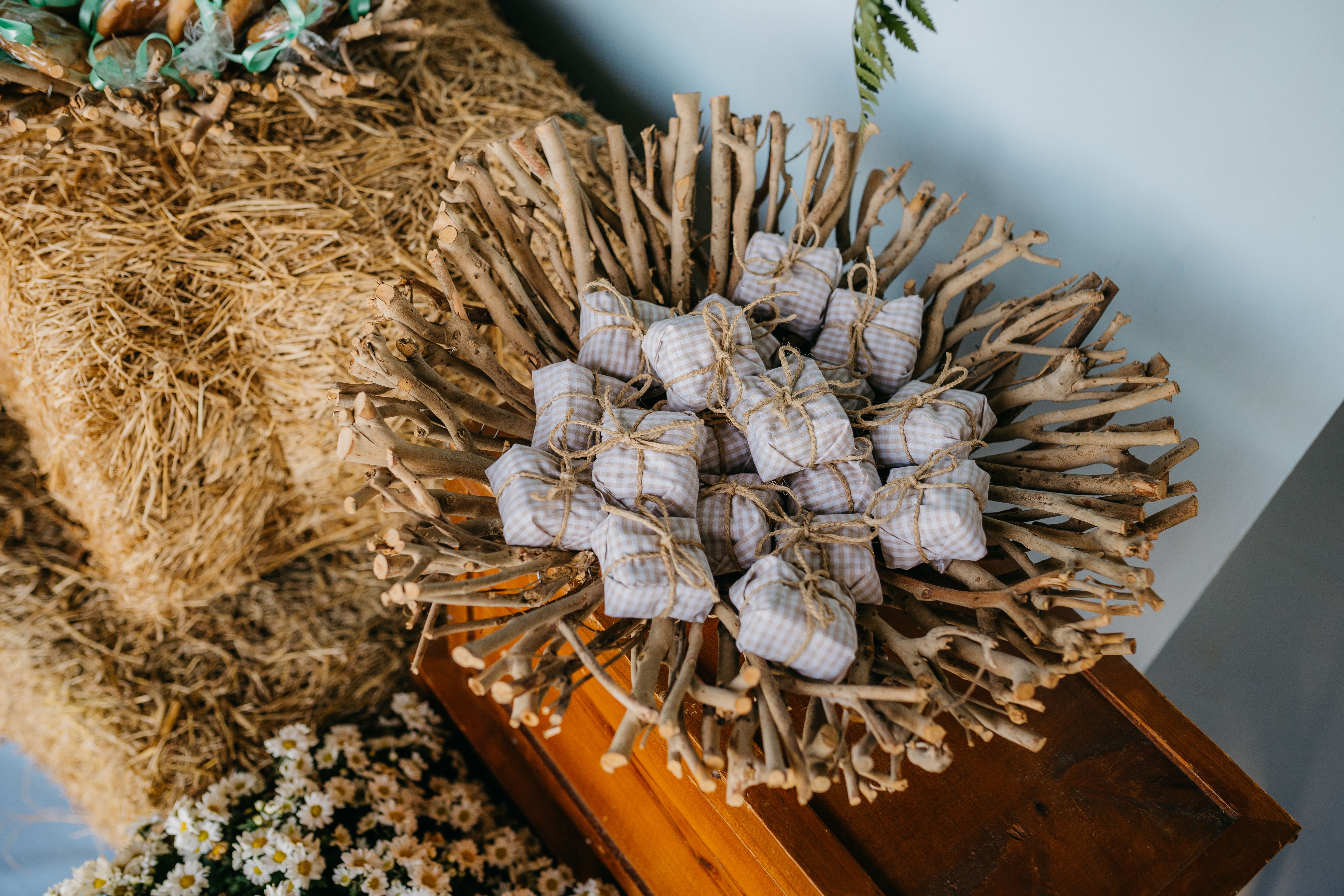 Small Packets in a Bowl Made of Sticks · Free Stock Photo