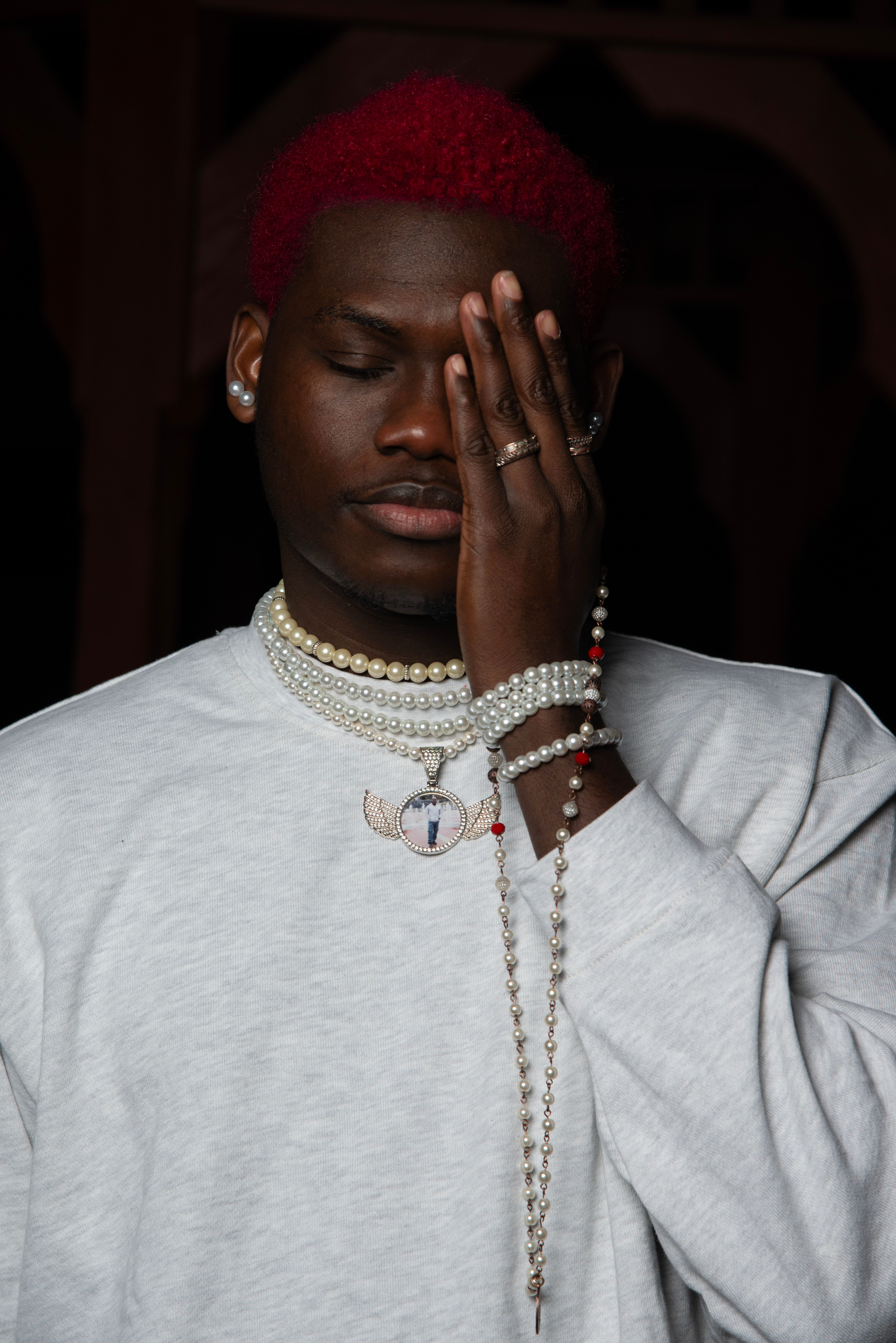 Portrait of Man with Hand Covering Eye · Free Stock Photo