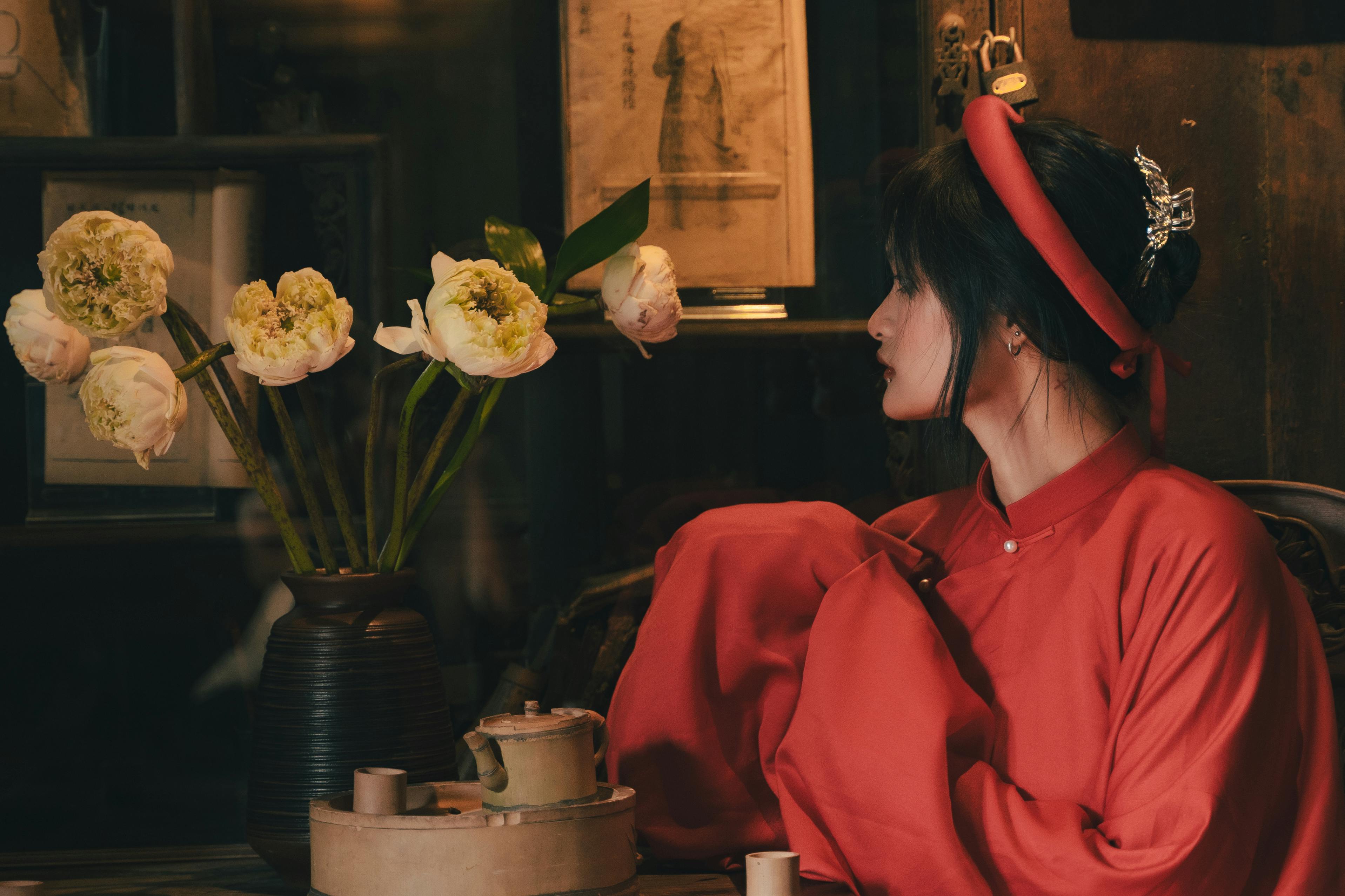 Woman in Red, Traditional Clothing · Free Stock Photo