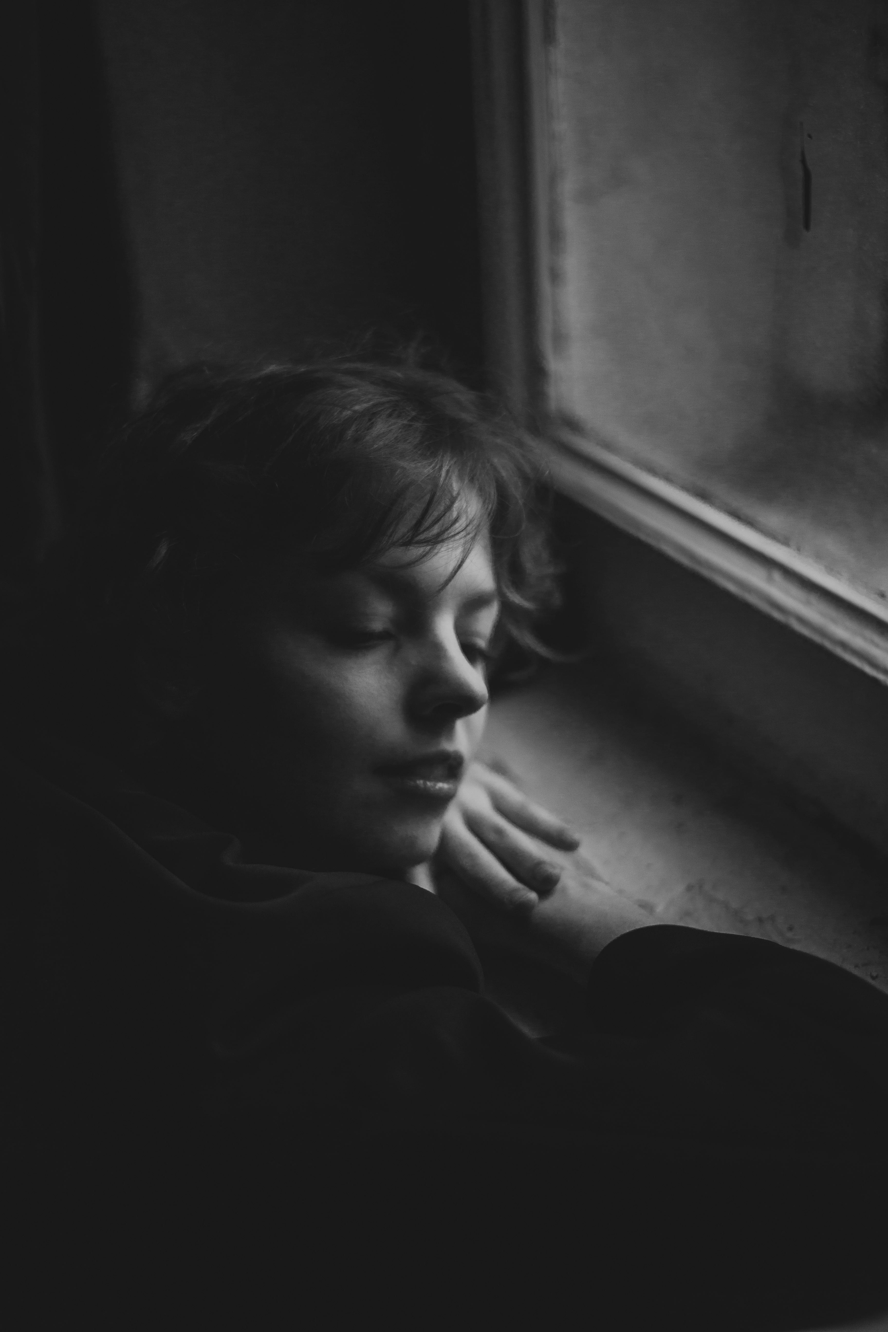Little Boy Sleeping in Shadow · Free Stock Photo