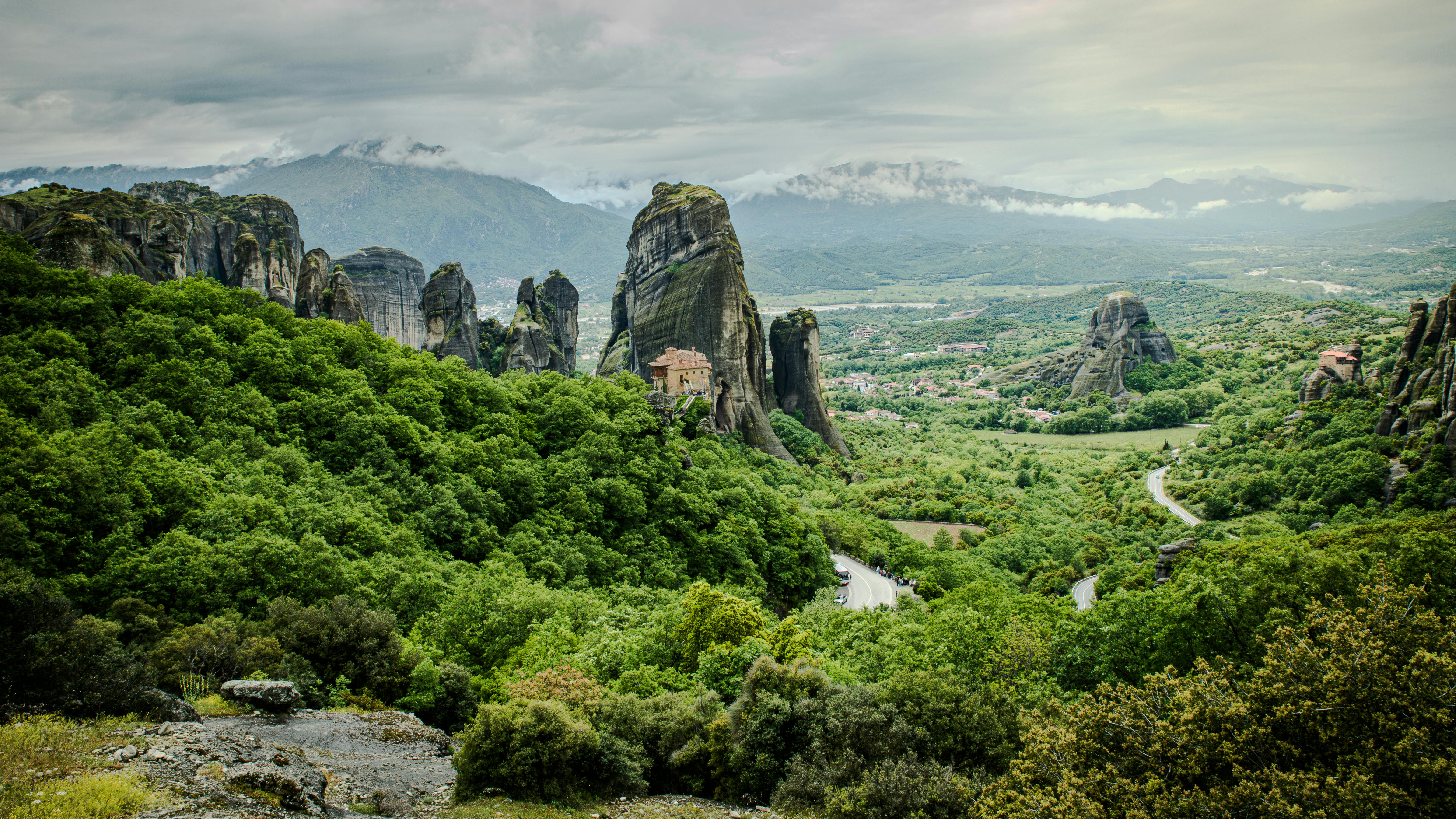 Forest and Rock Formations around Meteora Monastery in Greece · Free ...