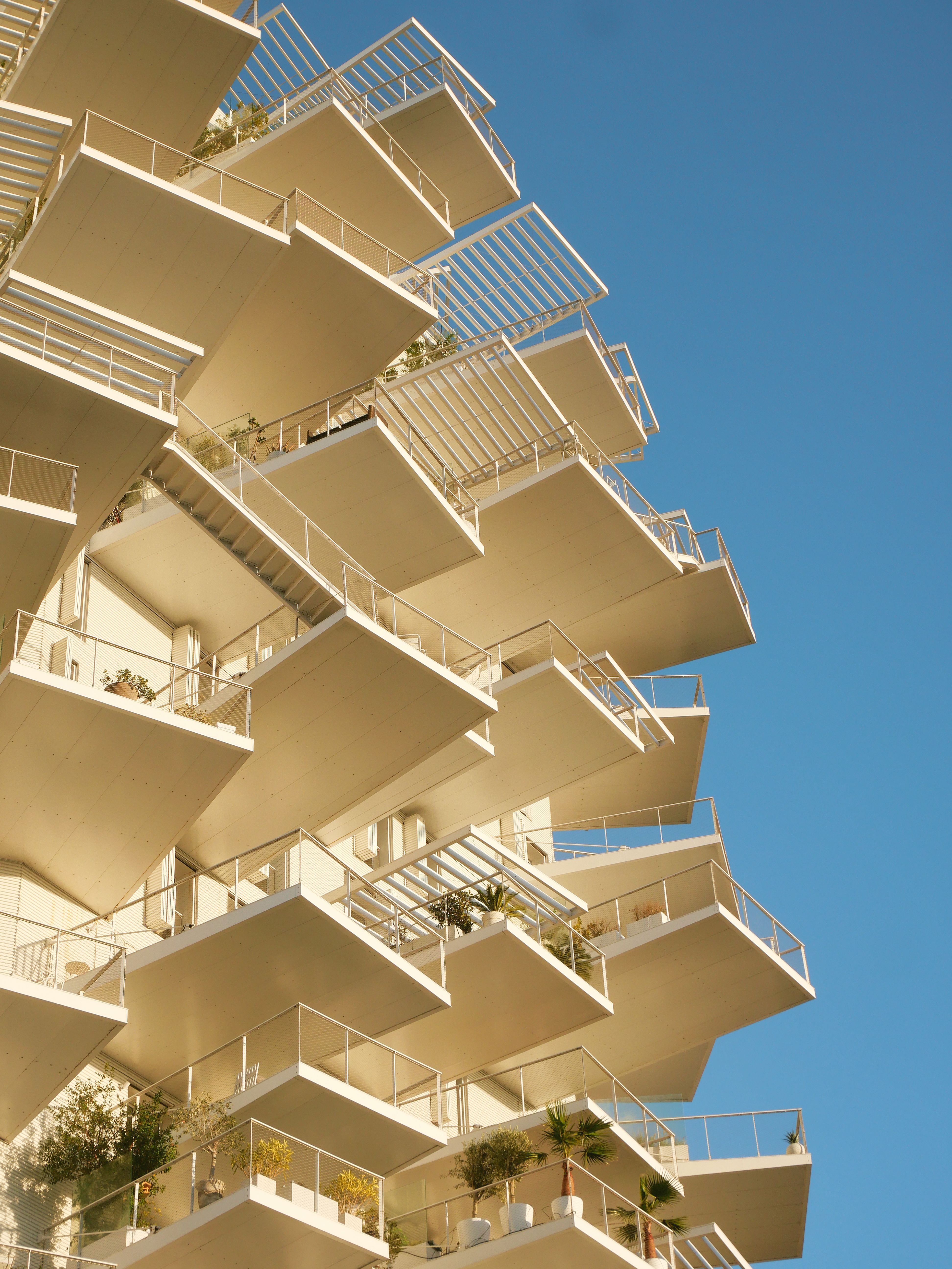 Modern Residential Building with Large Balconies · Free Stock Photo
