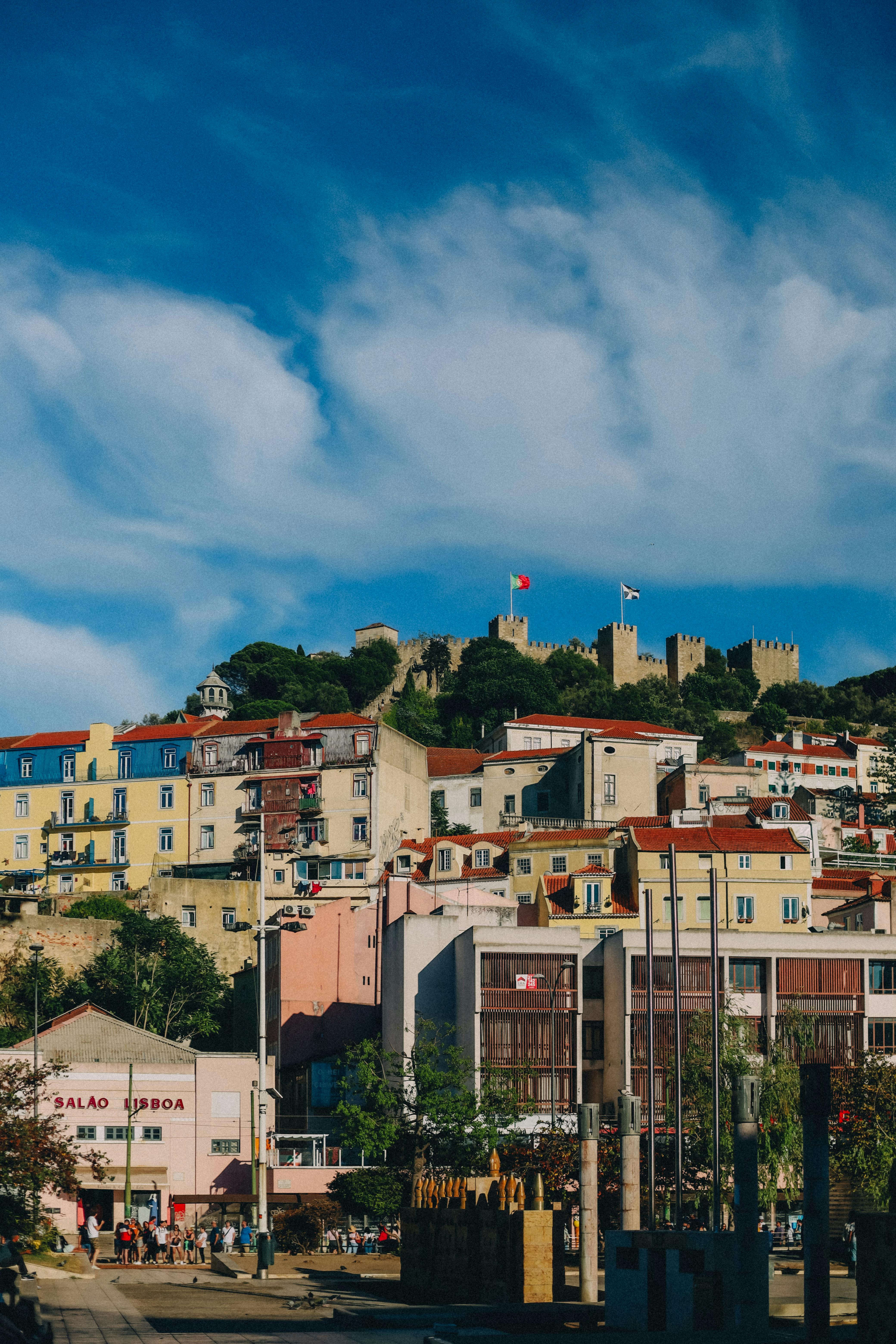 Saint Georges Castle on Hill in Lisbon · Free Stock Photo