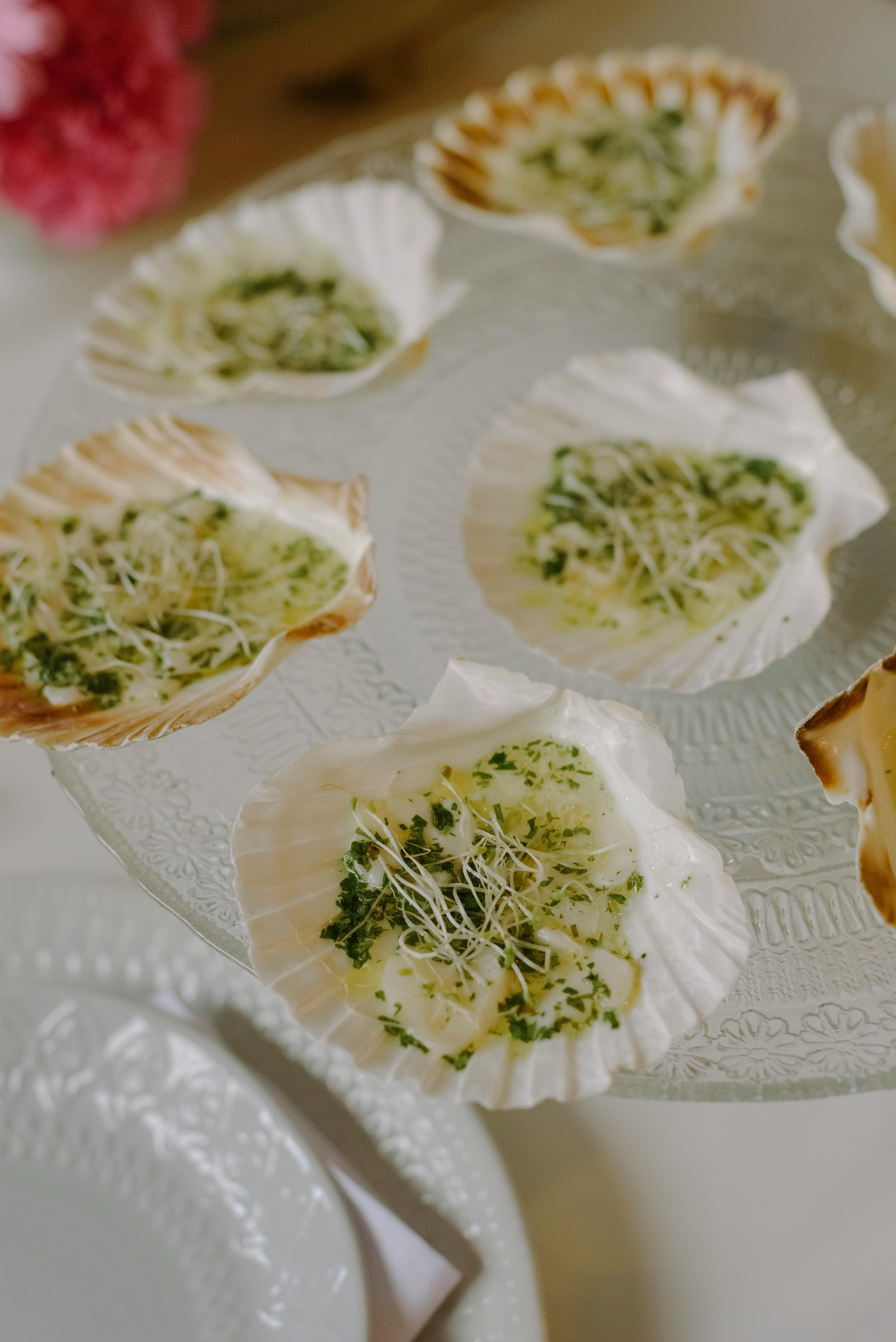 Food on Shells on Plate · Free Stock Photo