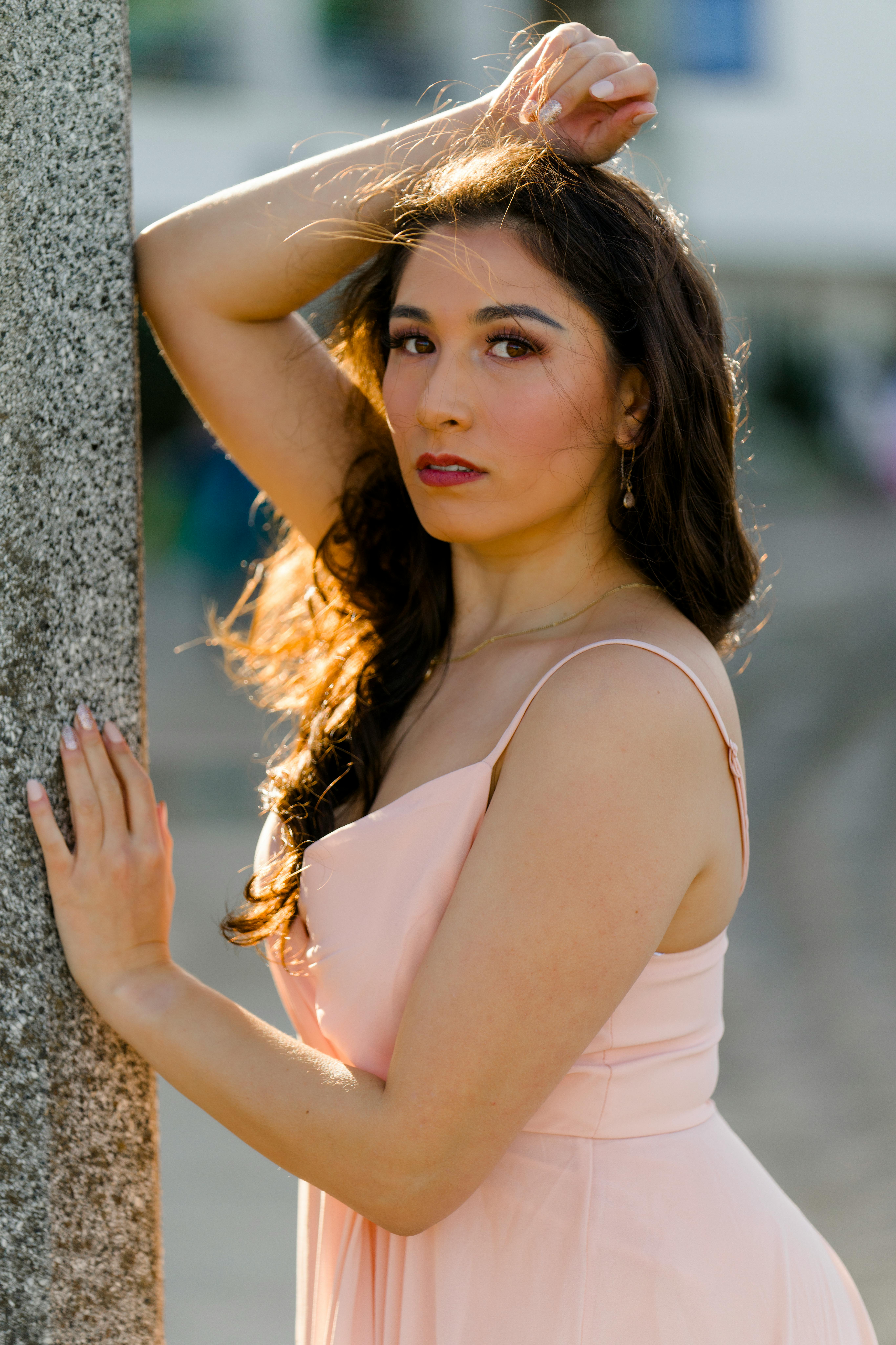 Brunette Woman in Dress · Free Stock Photo