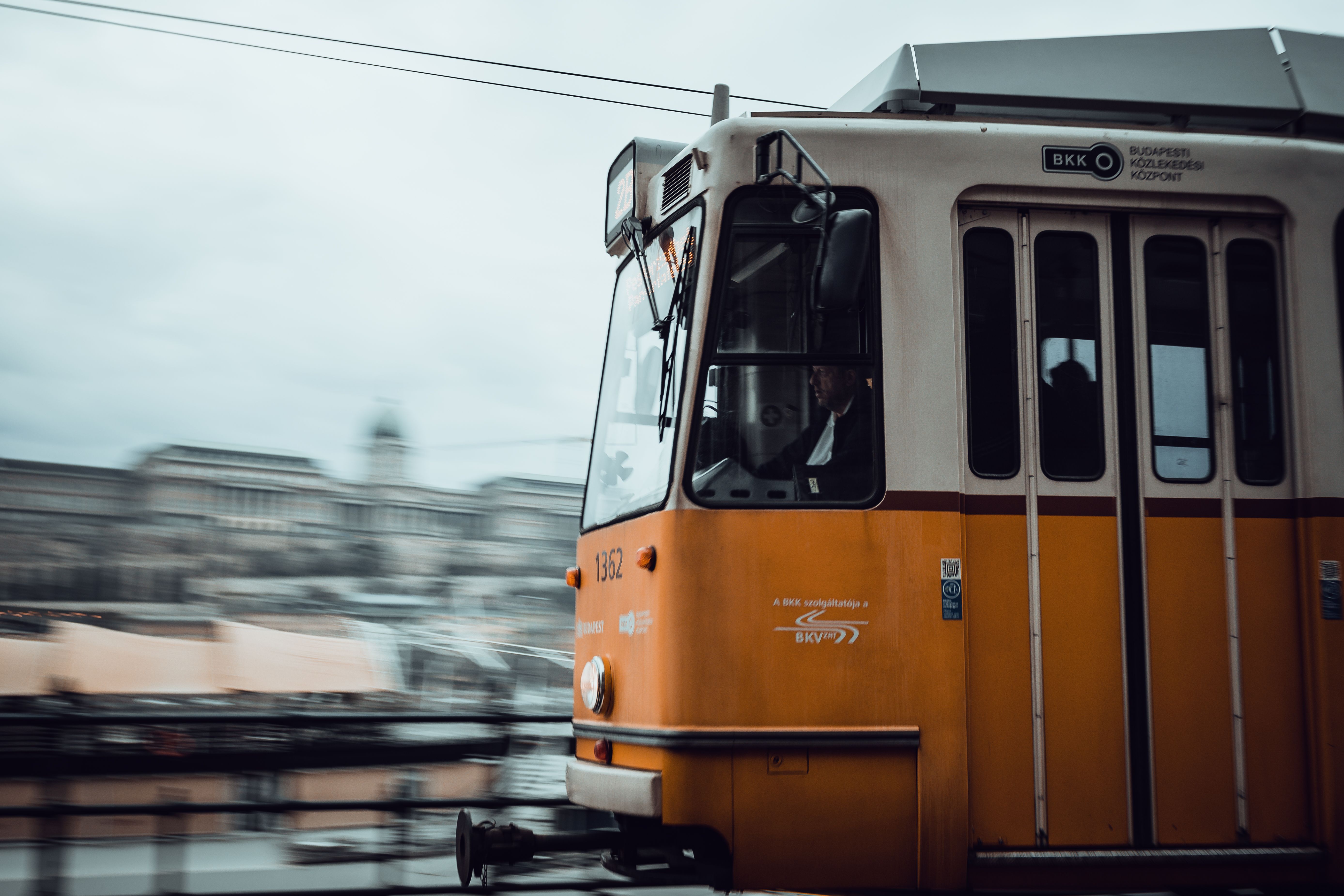 Orange Tram in Budapest · Free Stock Photo