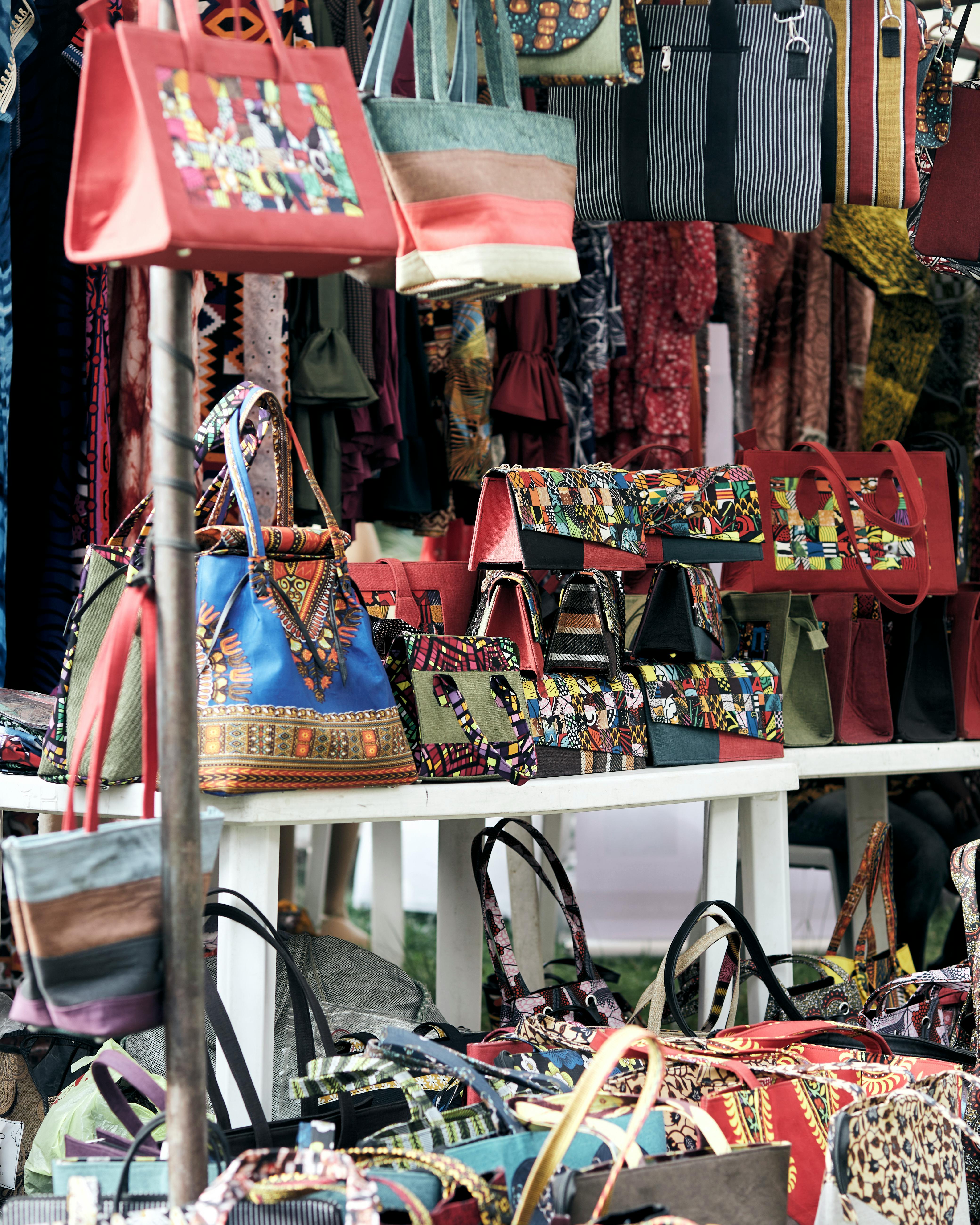 Selection of Bags at Bazaar · Free Stock Photo