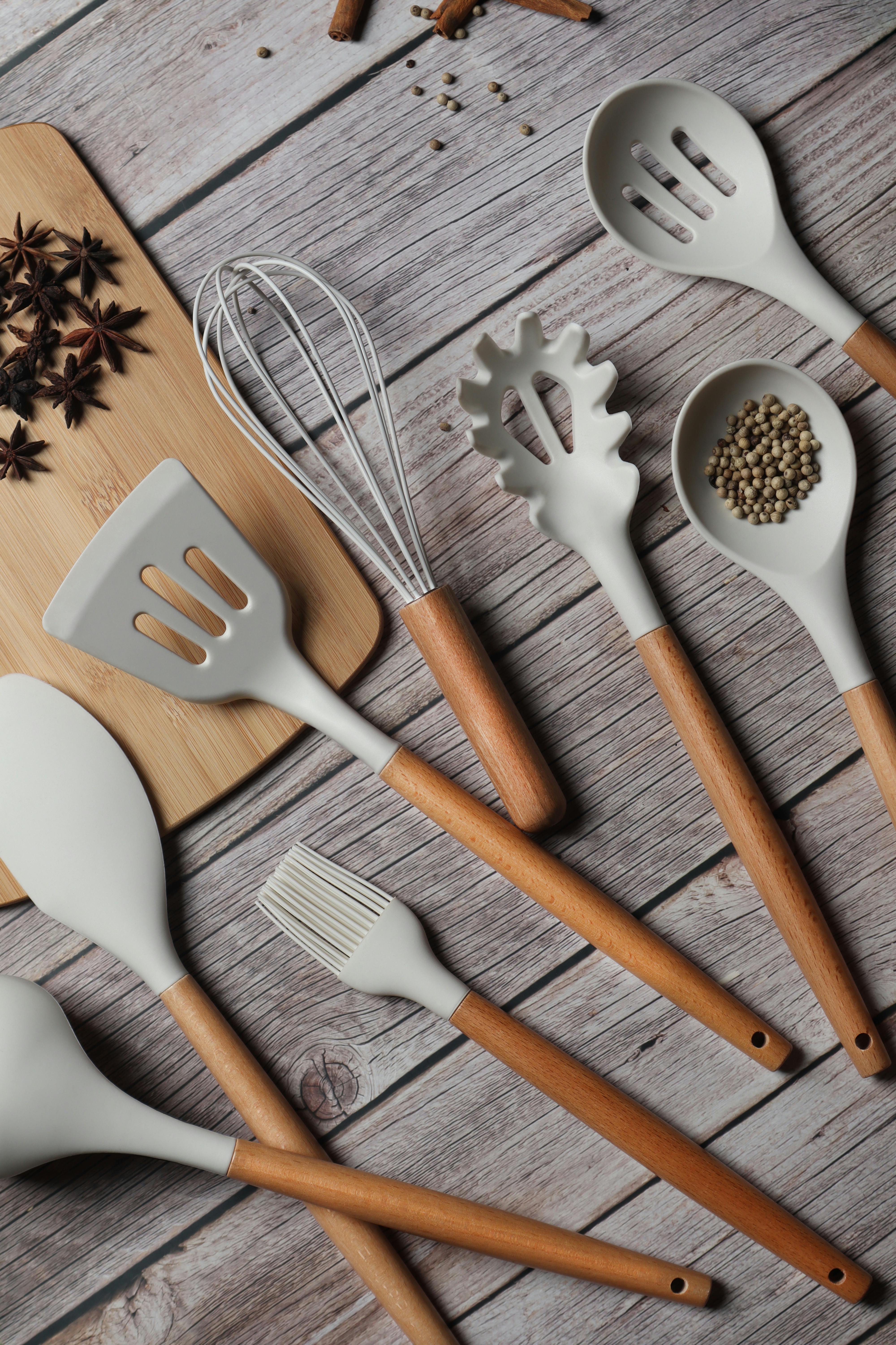 Cooking Tools on a Wooden Table · Free Stock Photo