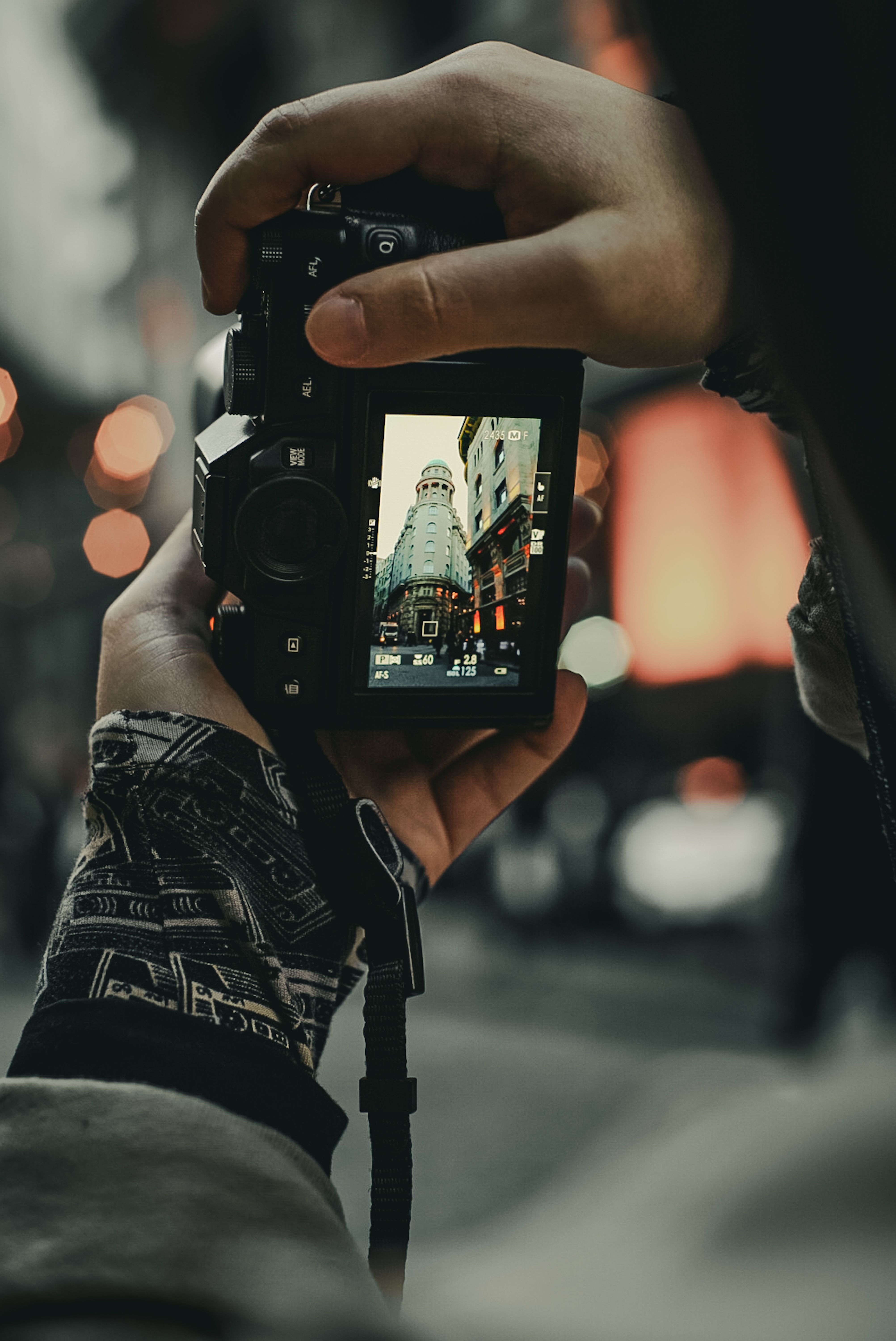 Man Hands Holding Camera and Taking Pictures of Germanya Han in ...