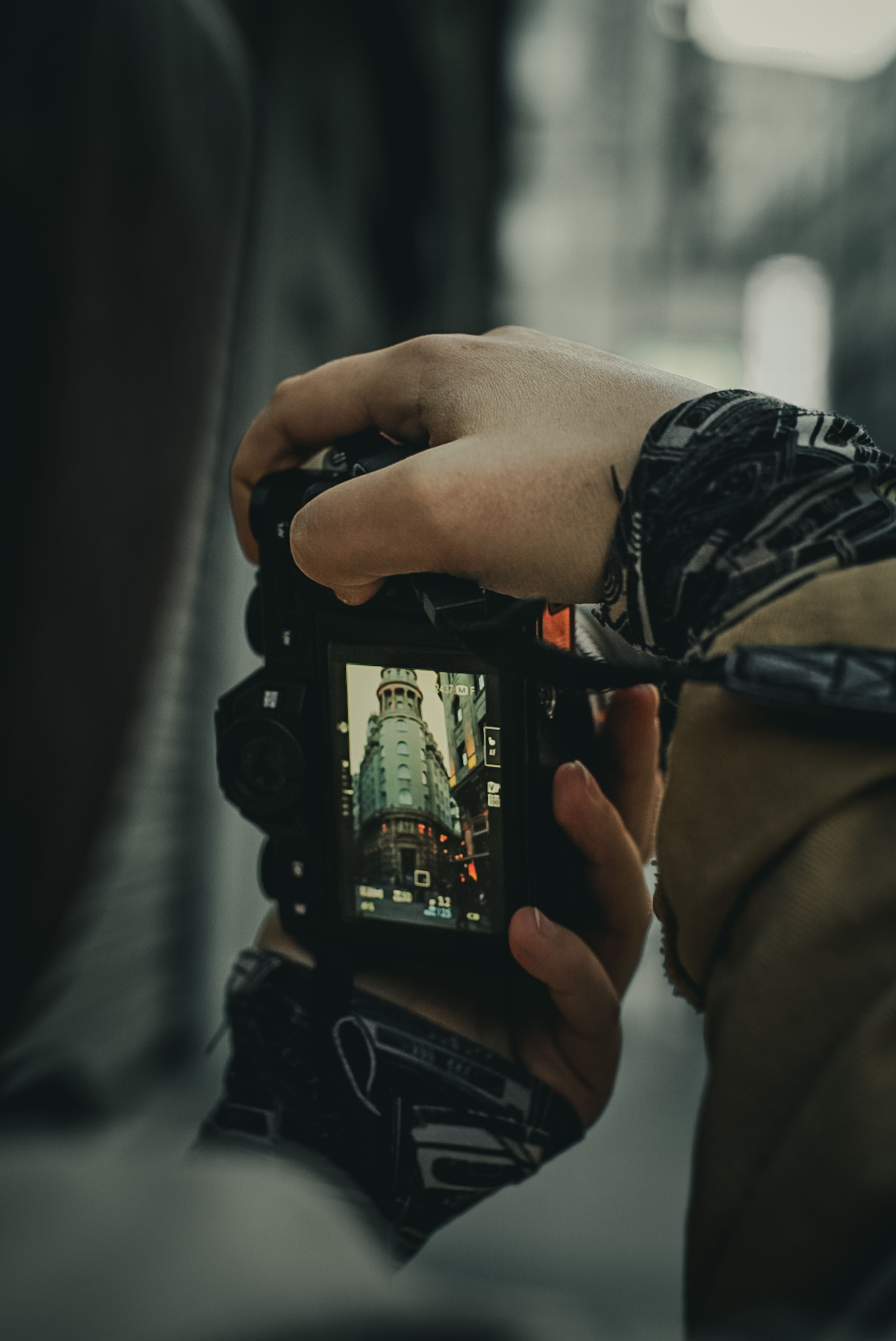 Man Hands Holding Camera and Taking Pictures of Germanya Han in ...