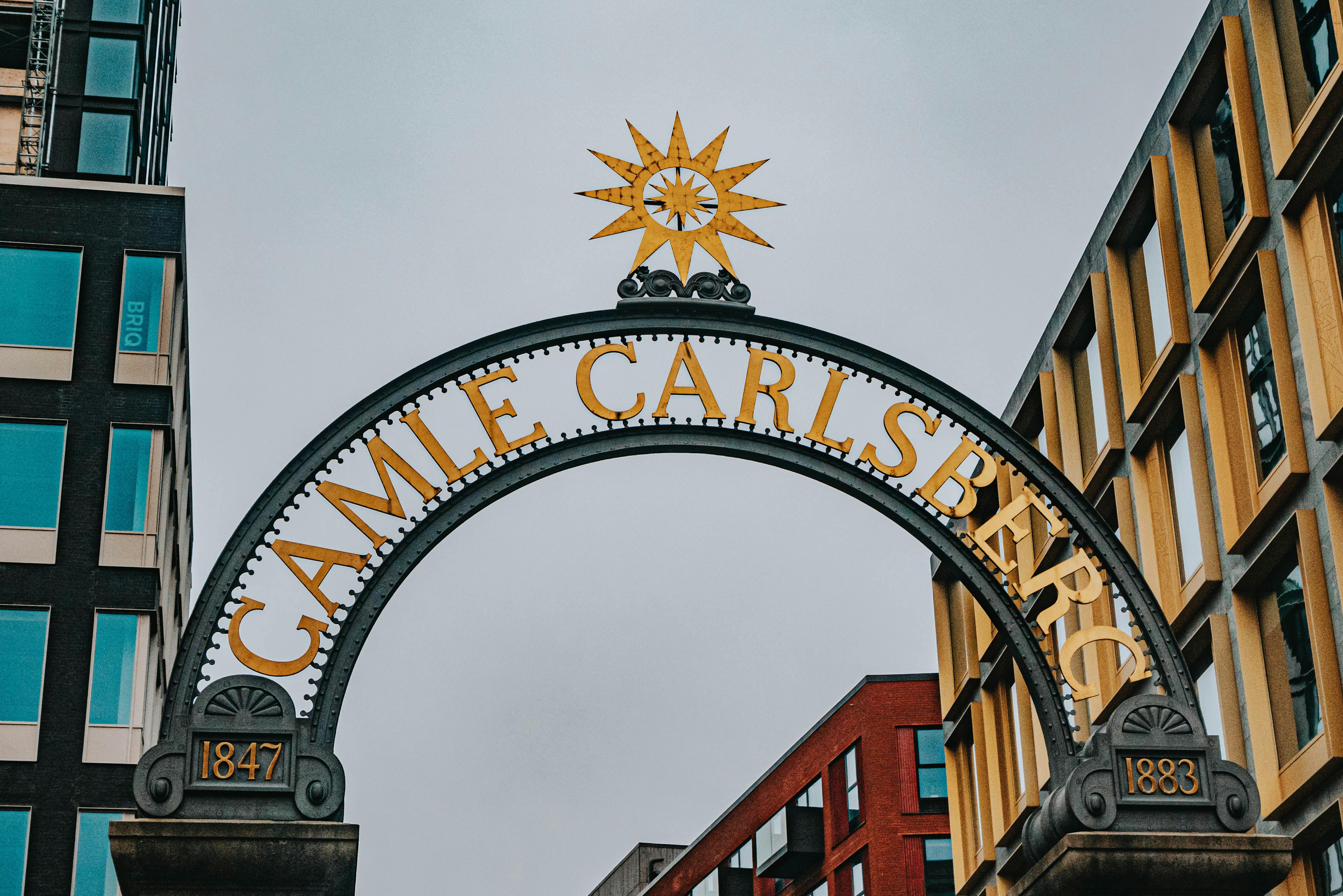 An Entrance to the Carlsberg Byen House Estate, Copenhagen, Denmark ...