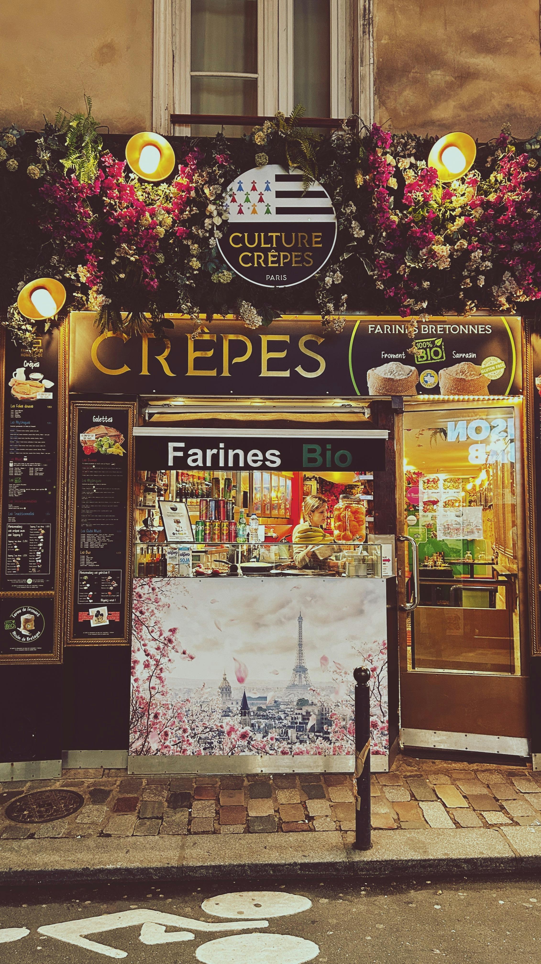 Exterior of the Culture Crepes Restaurant in Paris, France · Free Stock ...