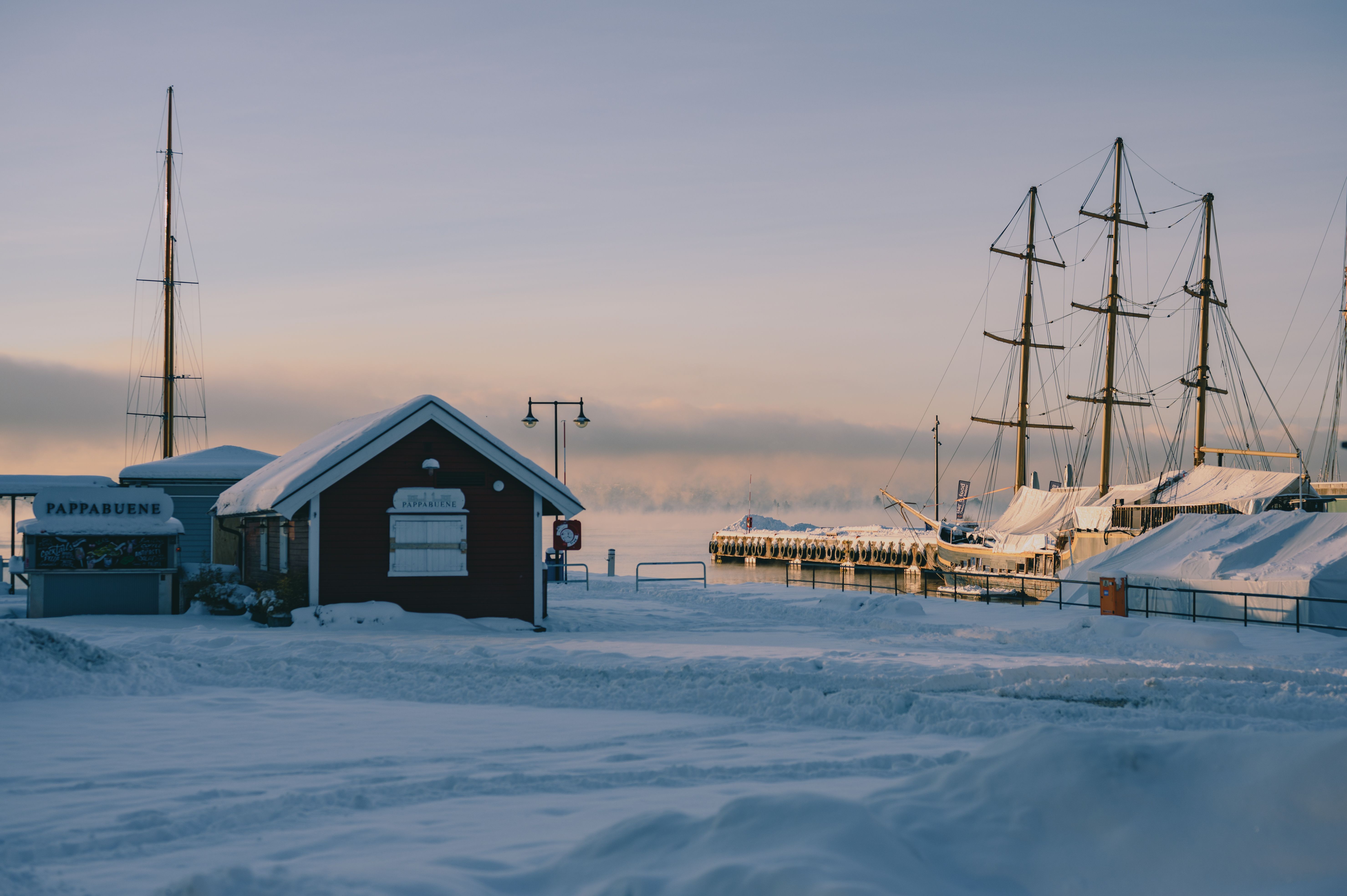 Snow-covered Seaside in Winter · Free Stock Photo