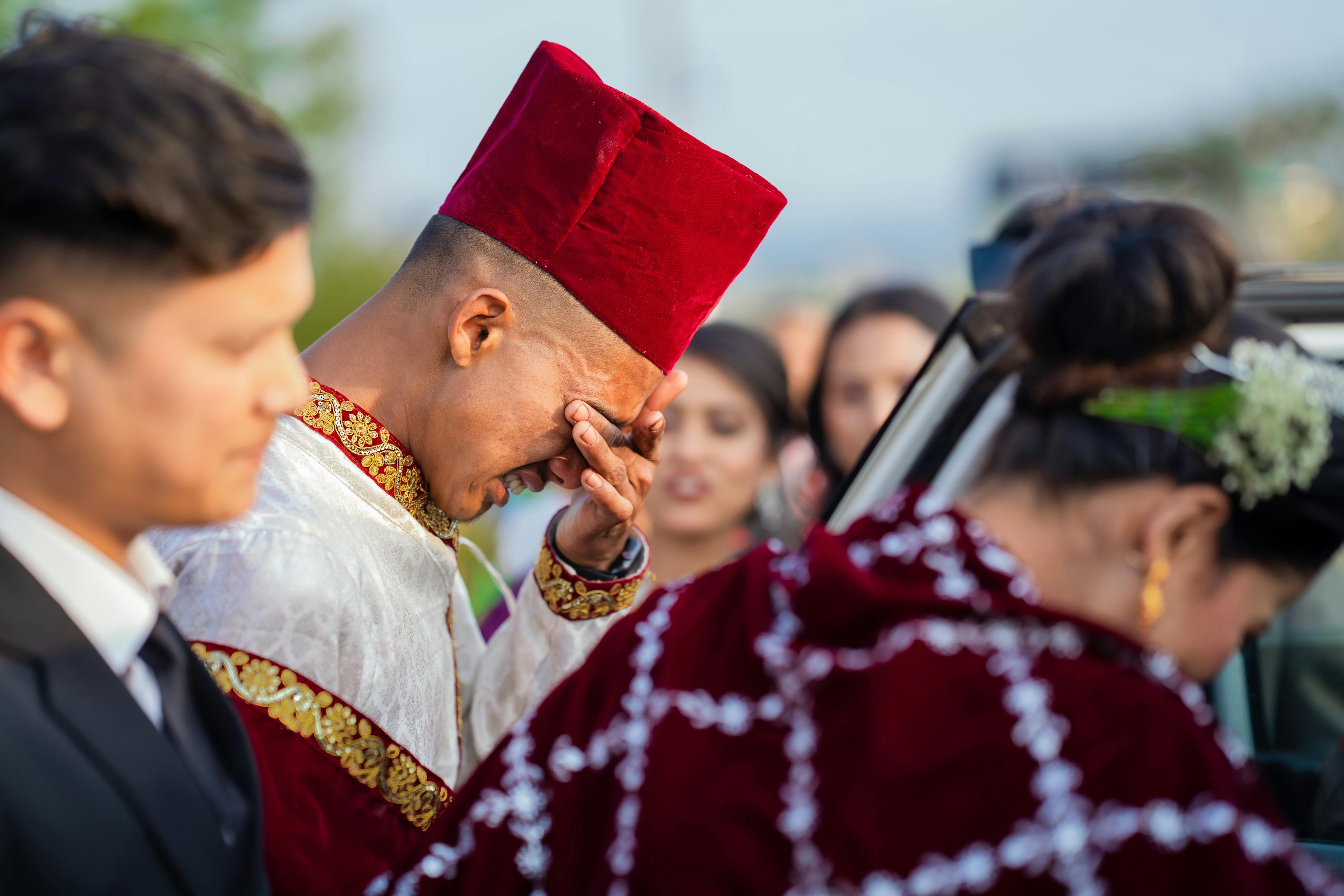 A Man Crying during a Wedding · Free Stock Photo