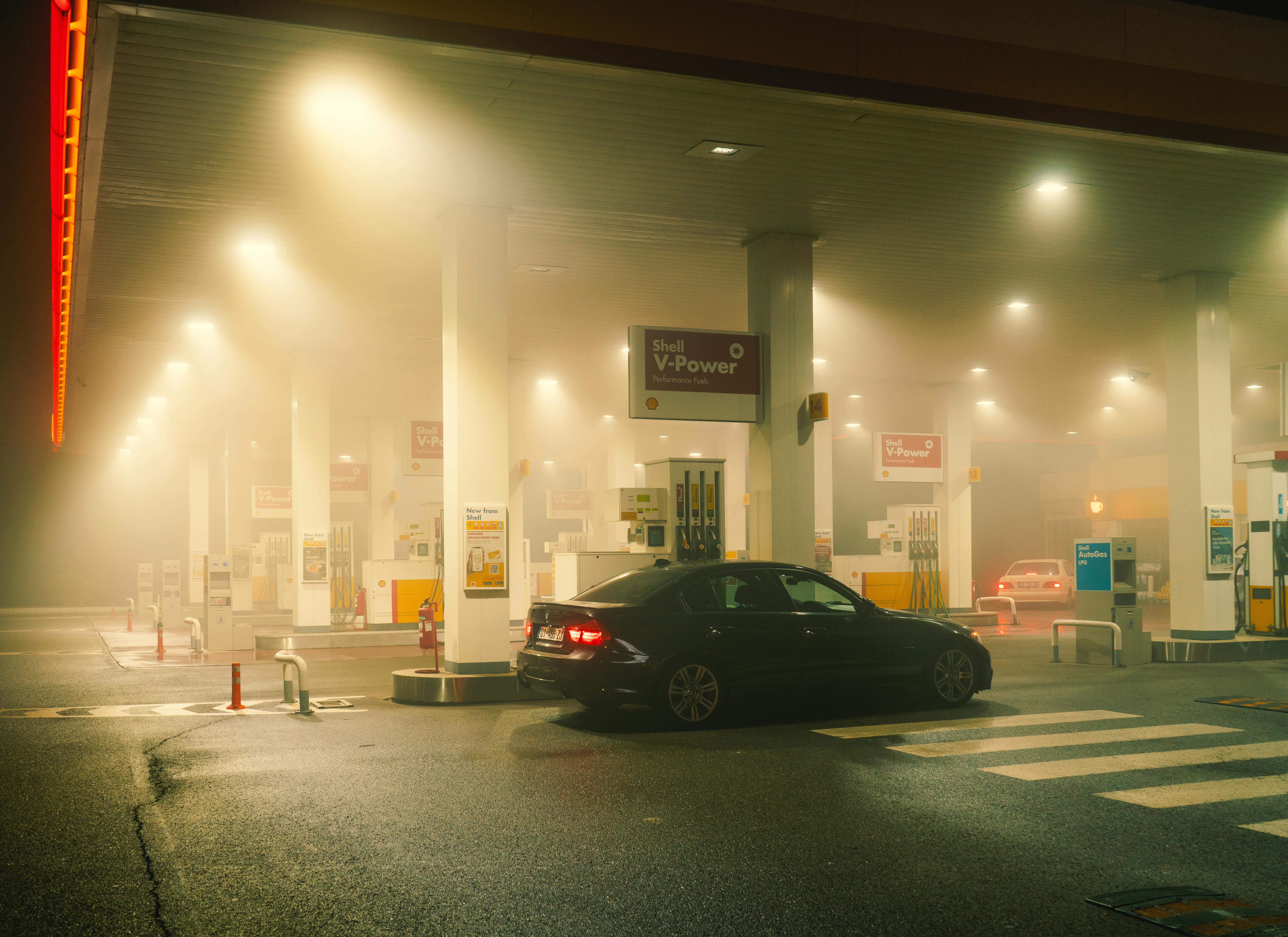 Gas Station at Night · Free Stock Photo