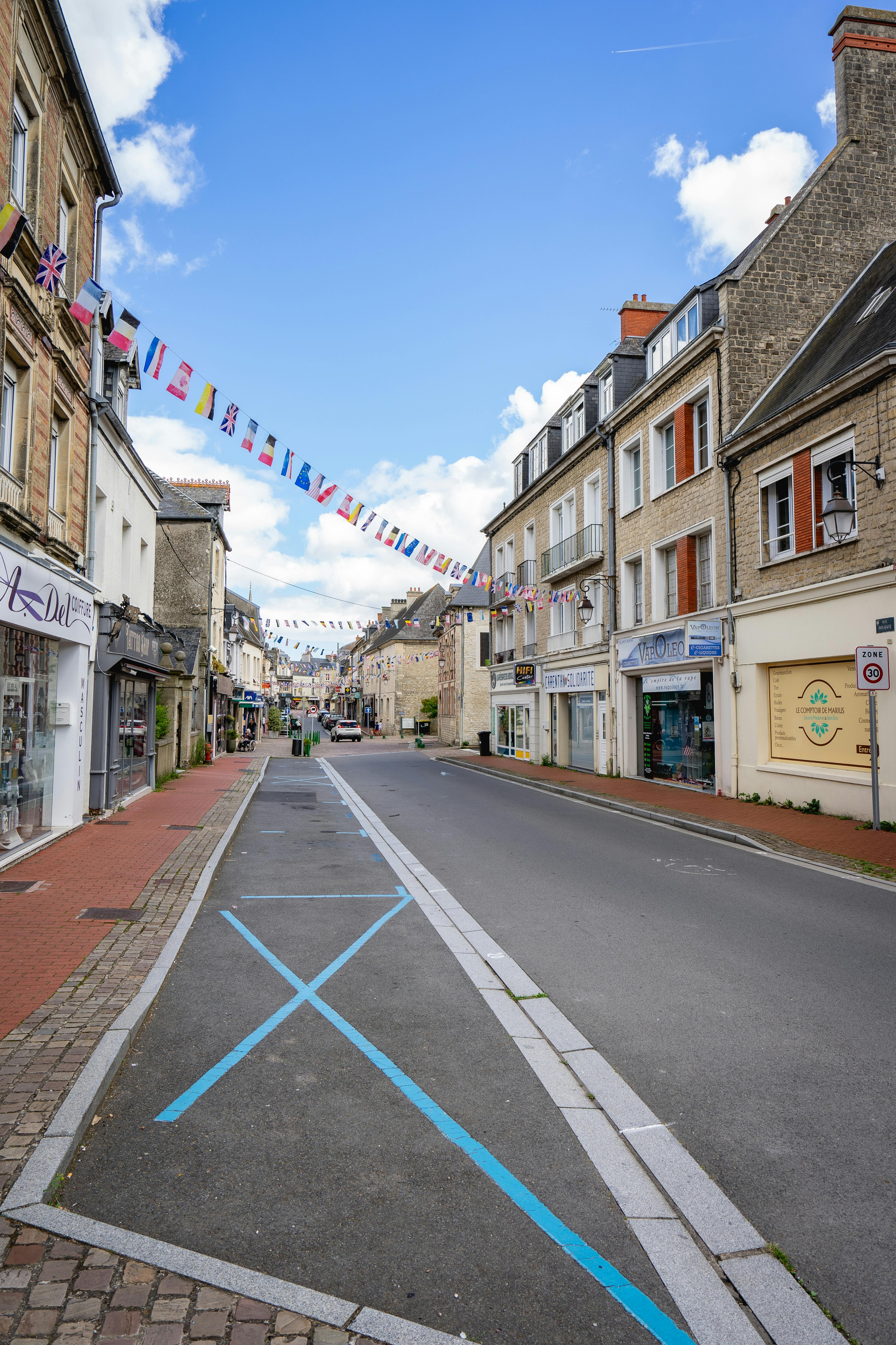 Some Historic buildings from World War 2, In the center of Carentan ...