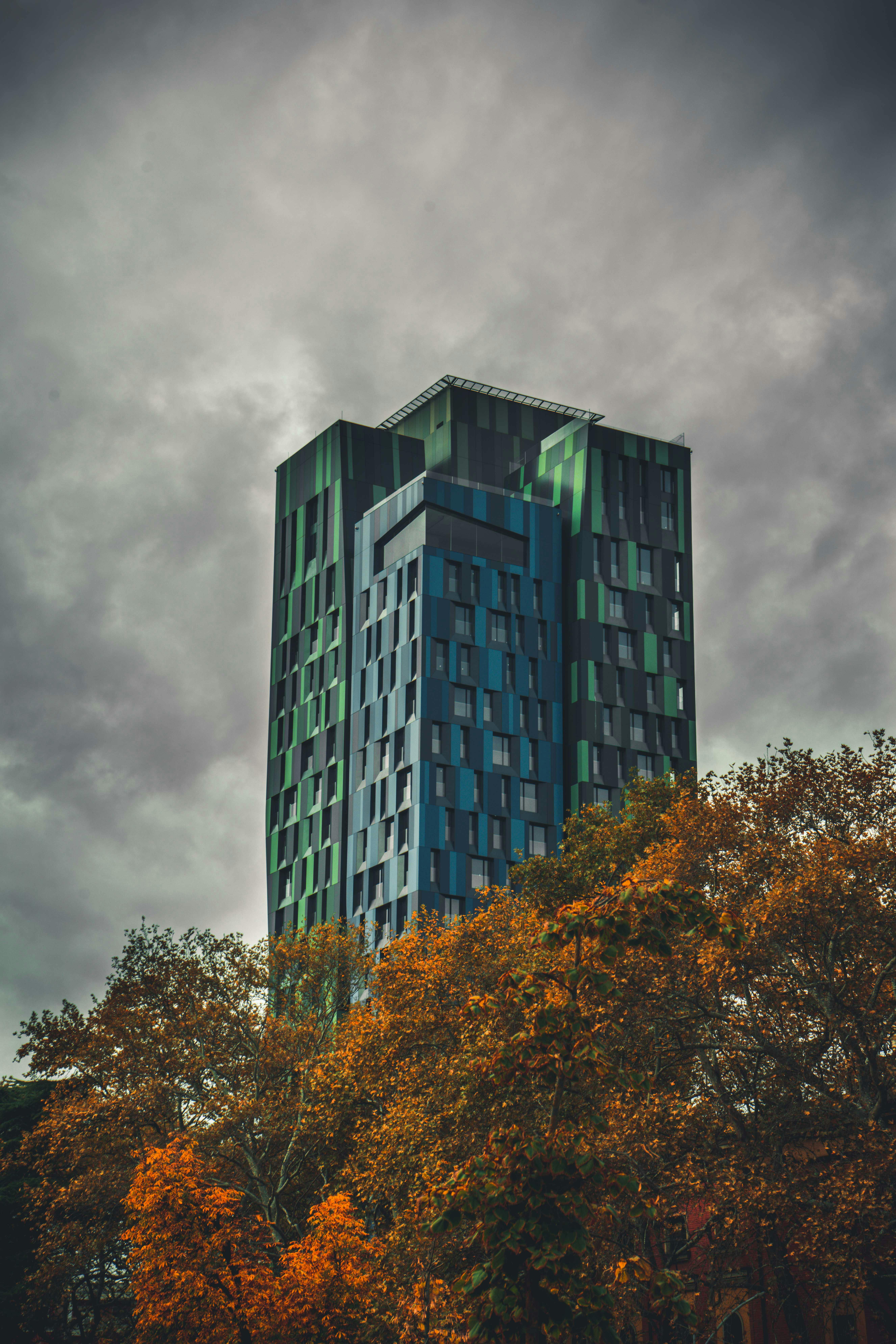 4 ever Green Tower Above the Autumn Trees · Free Stock Photo