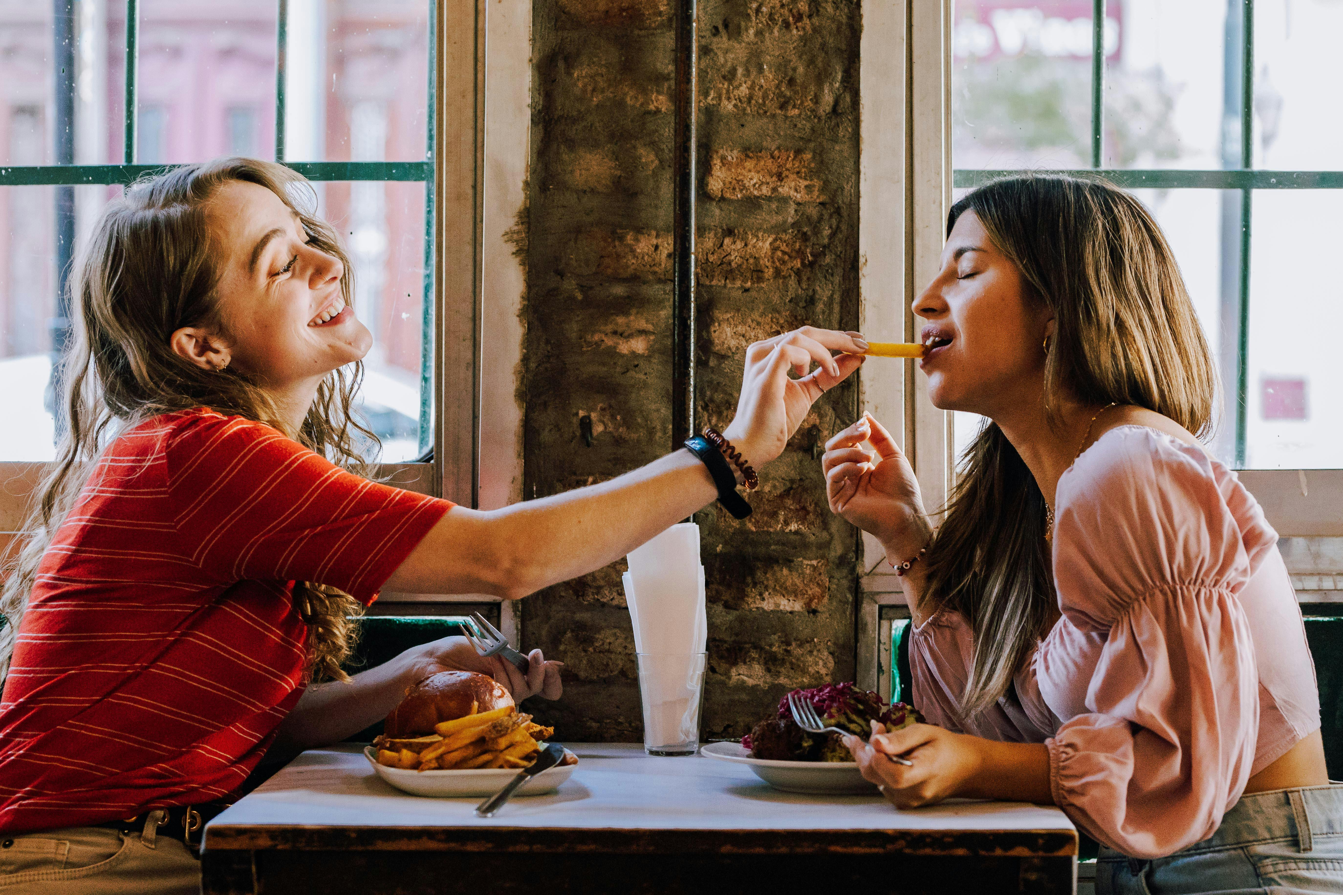 Two Women Having a Lunch Together · Free Stock Photo