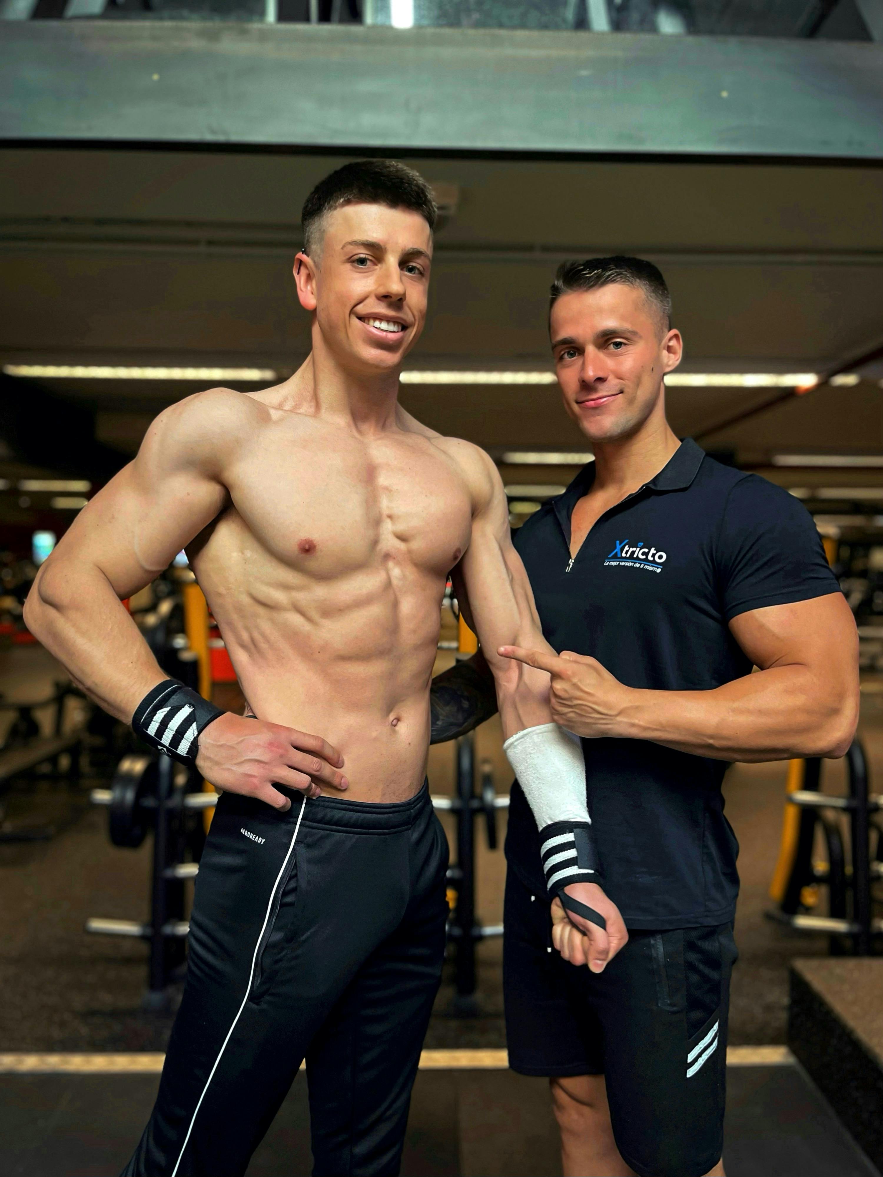 Bodybuilder with Trainer · Free Stock Photo
