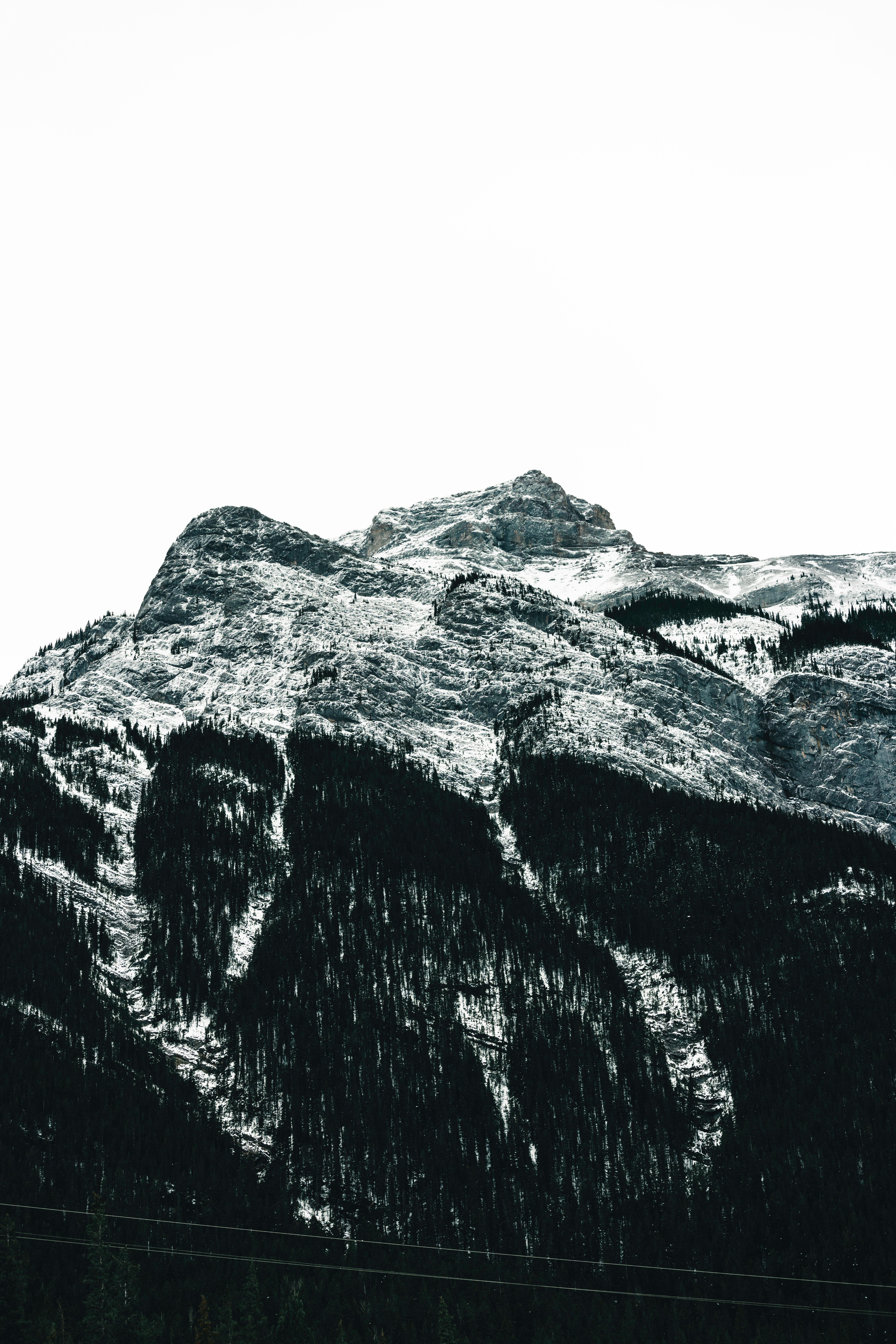Black and White Photo of a Mountain · Free Stock Photo
