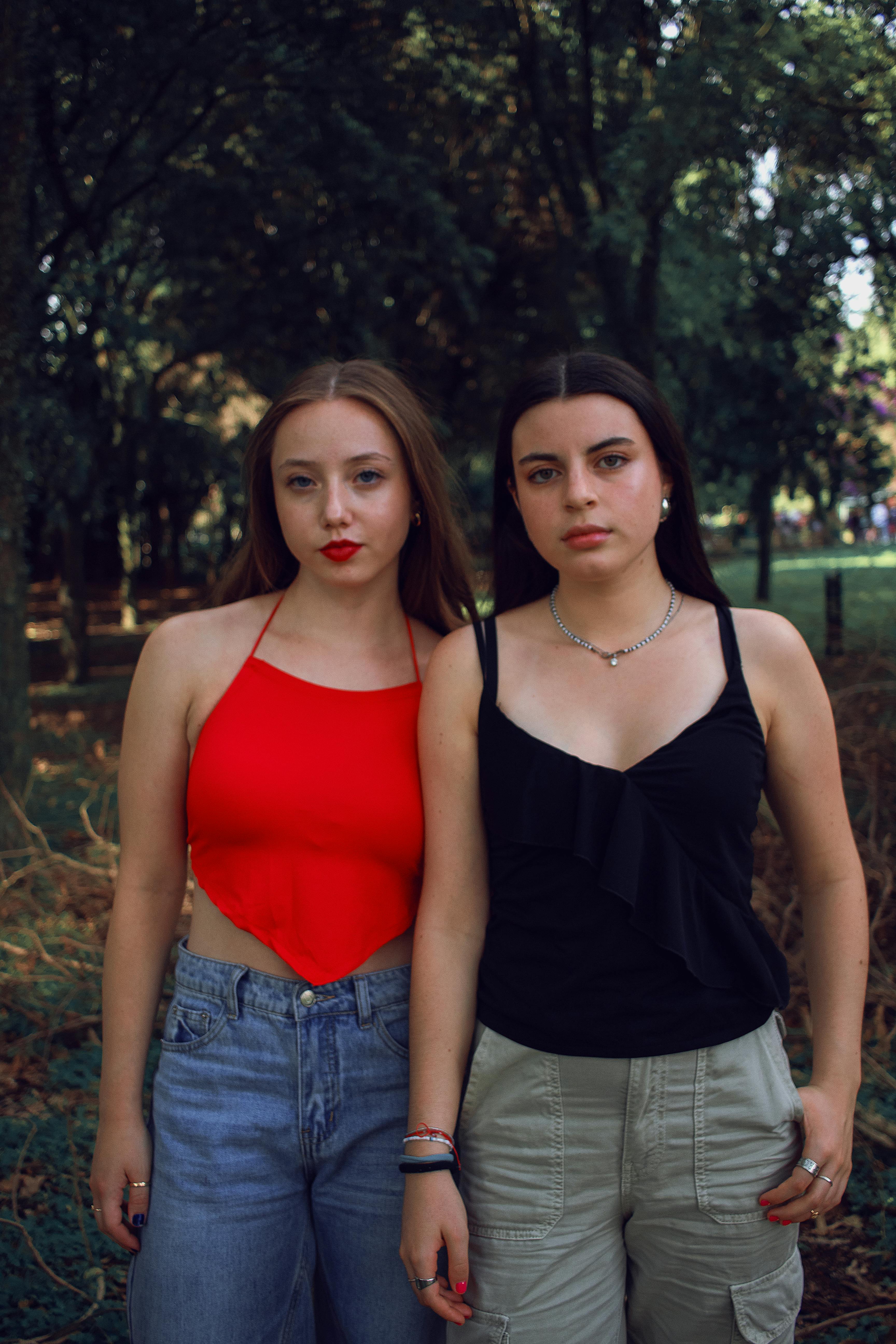 Two People Standing in a Park · Free Stock Photo