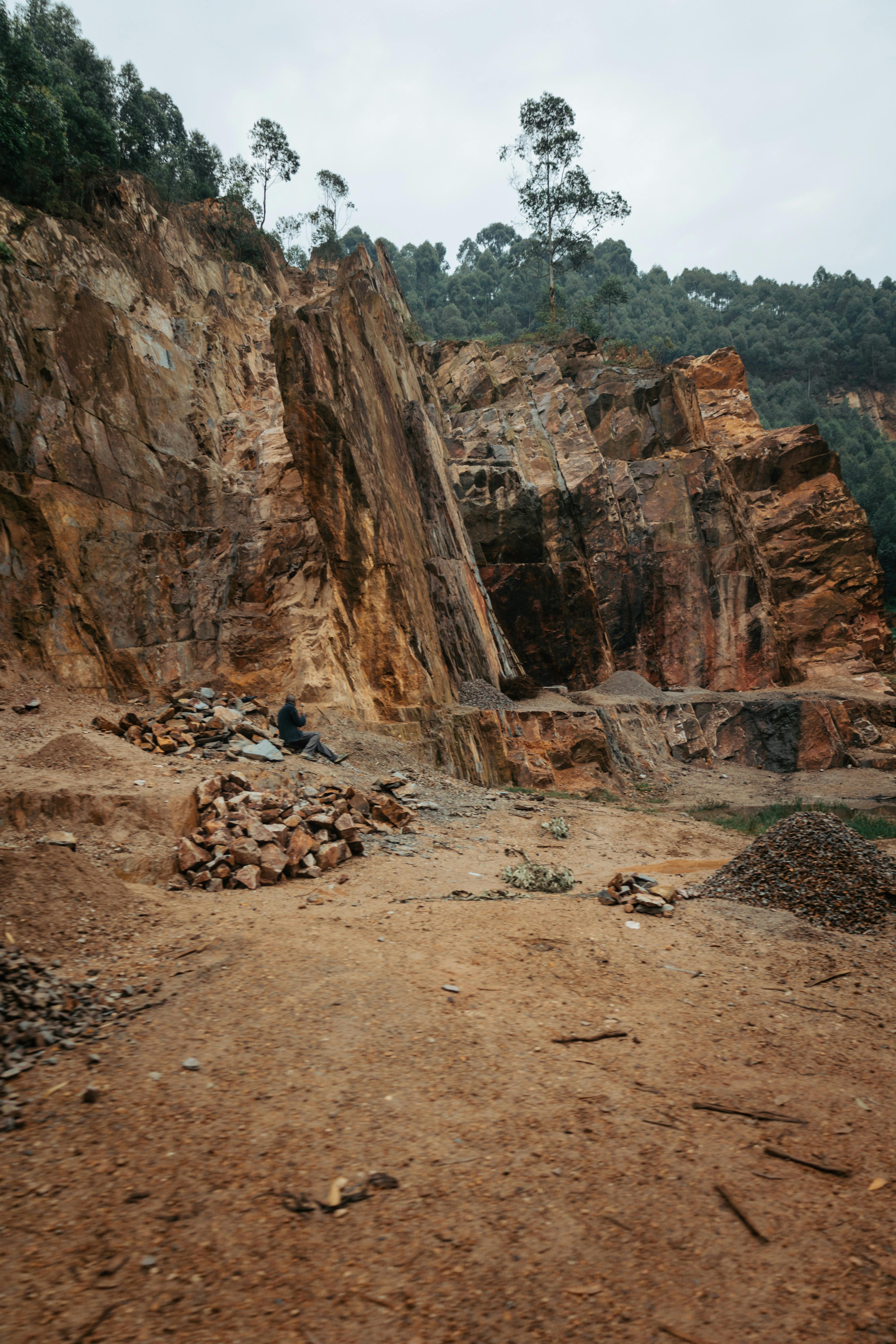 Photo of Stone Quarries and Trees in the Background · Free Stock Photo