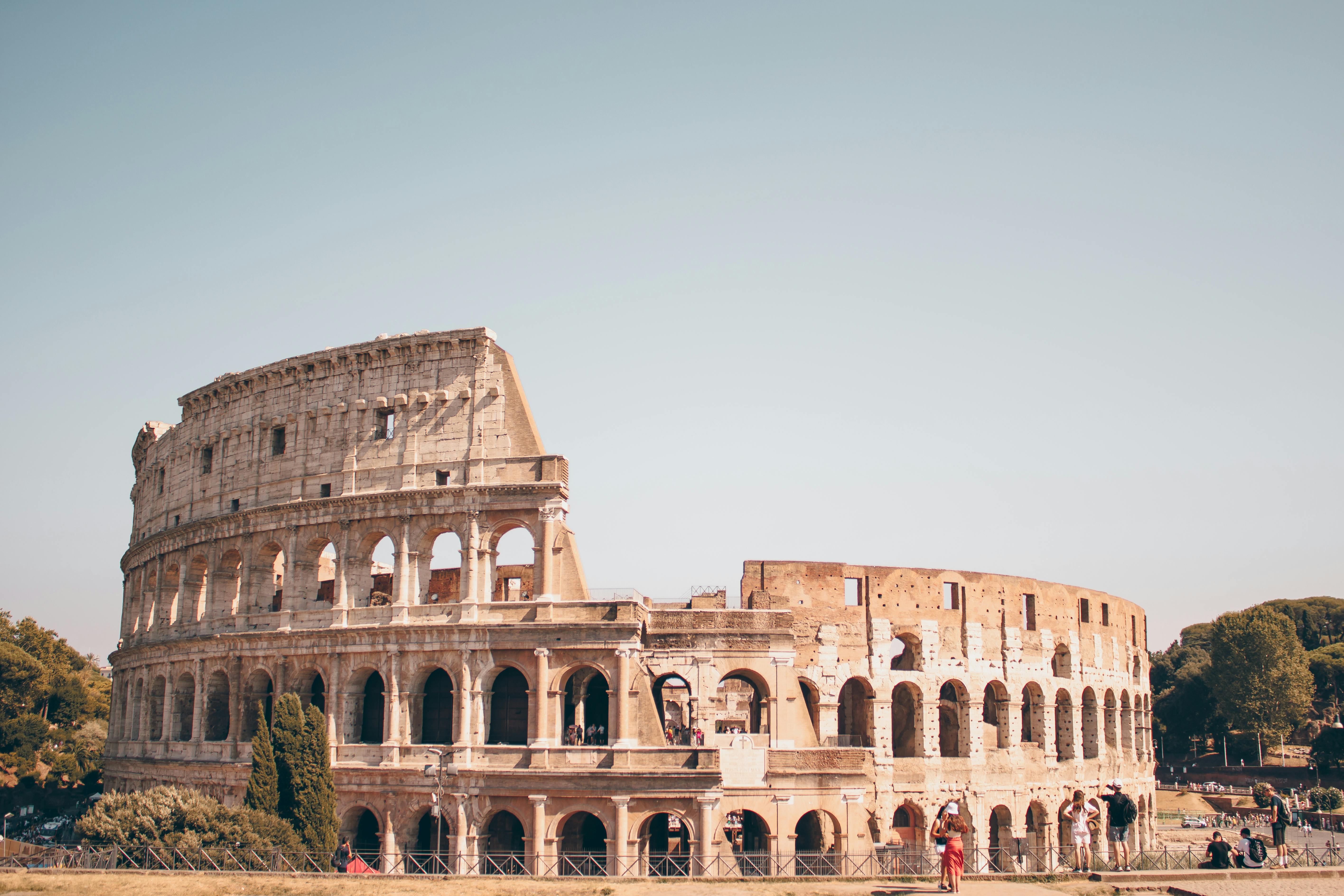 Clear Sky over Colosseum in Rome · Free Stock Photo