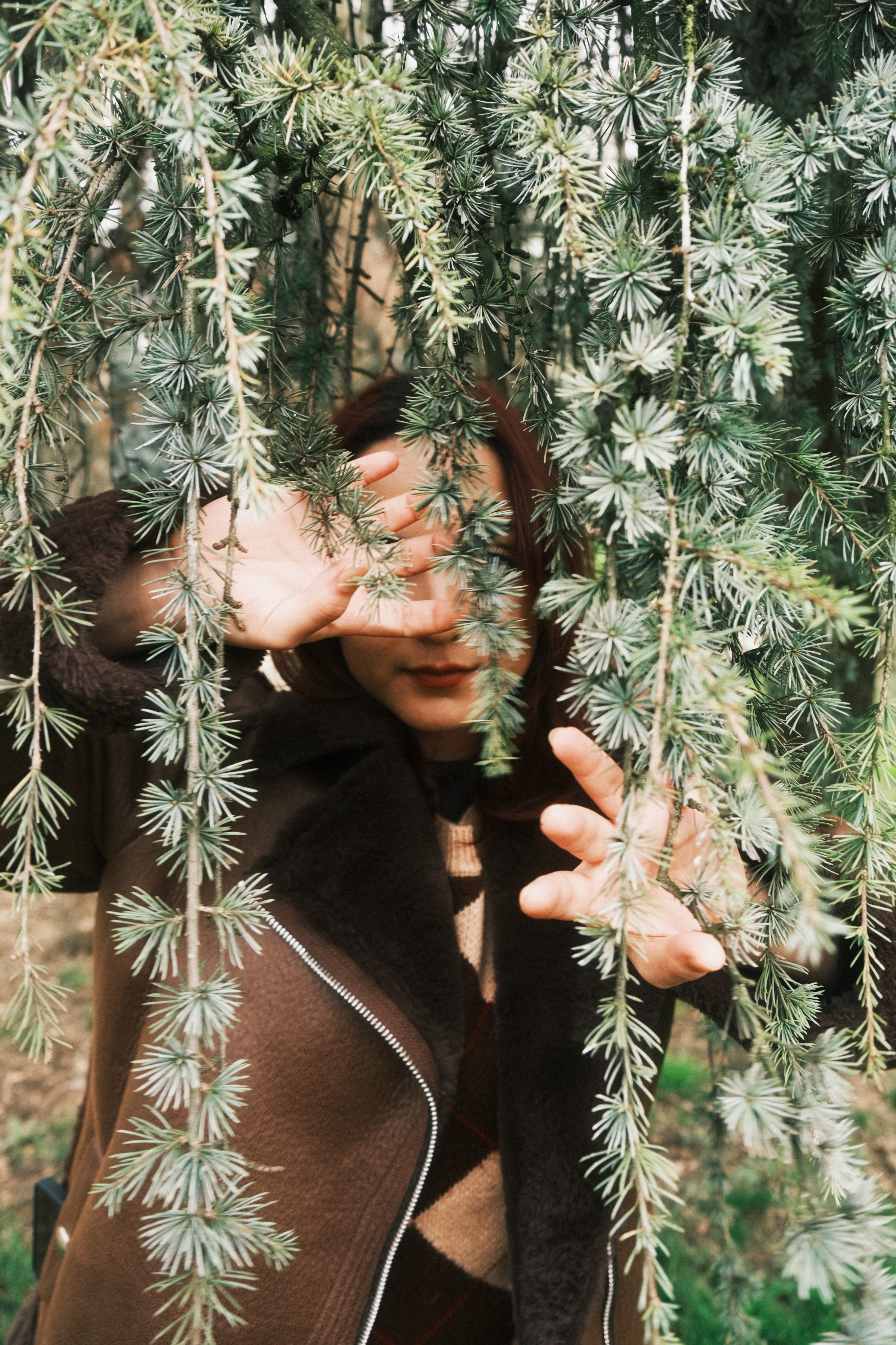 Woman Walking Out under Tree · Free Stock Photo