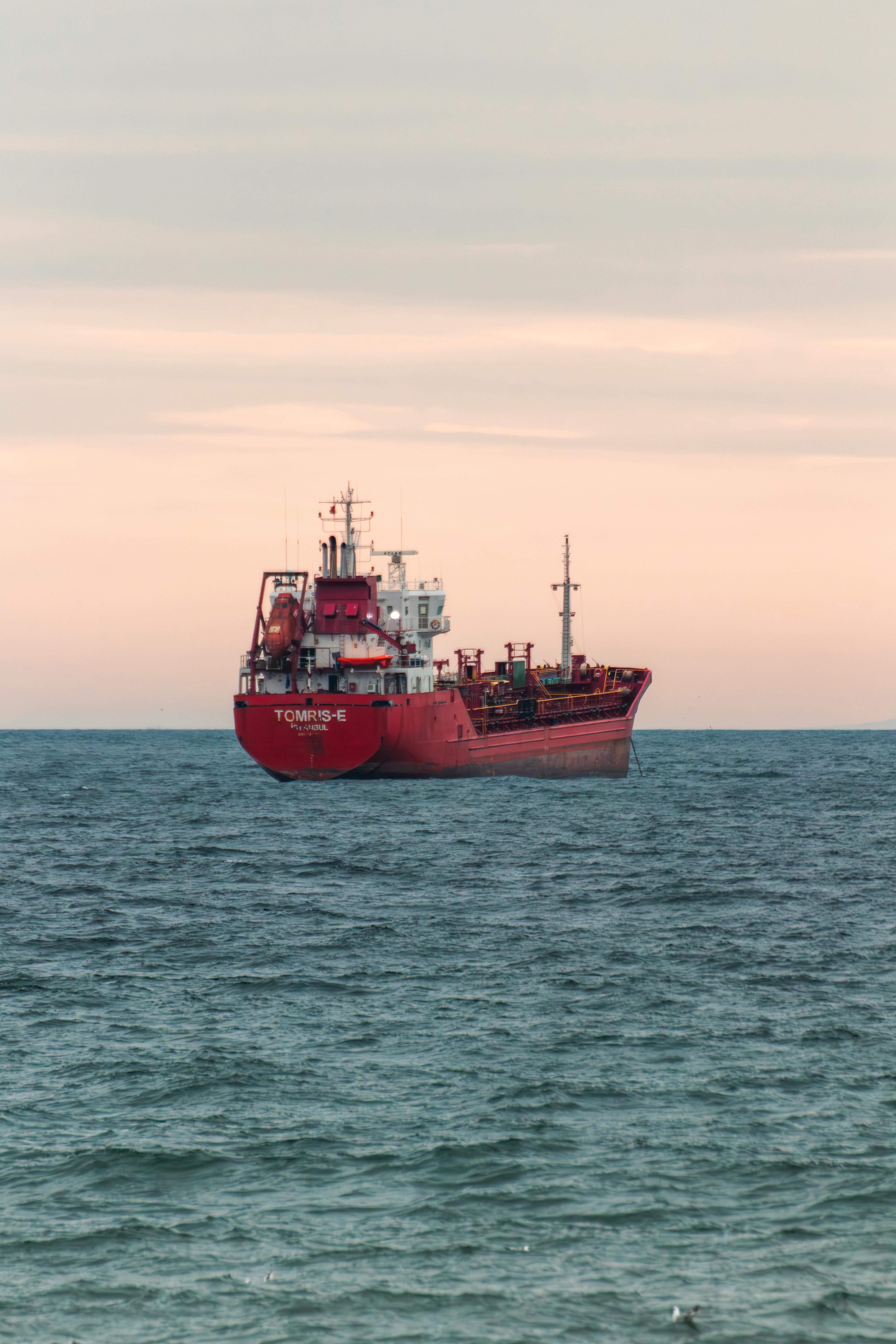 Red Ship on Sea · Free Stock Photo