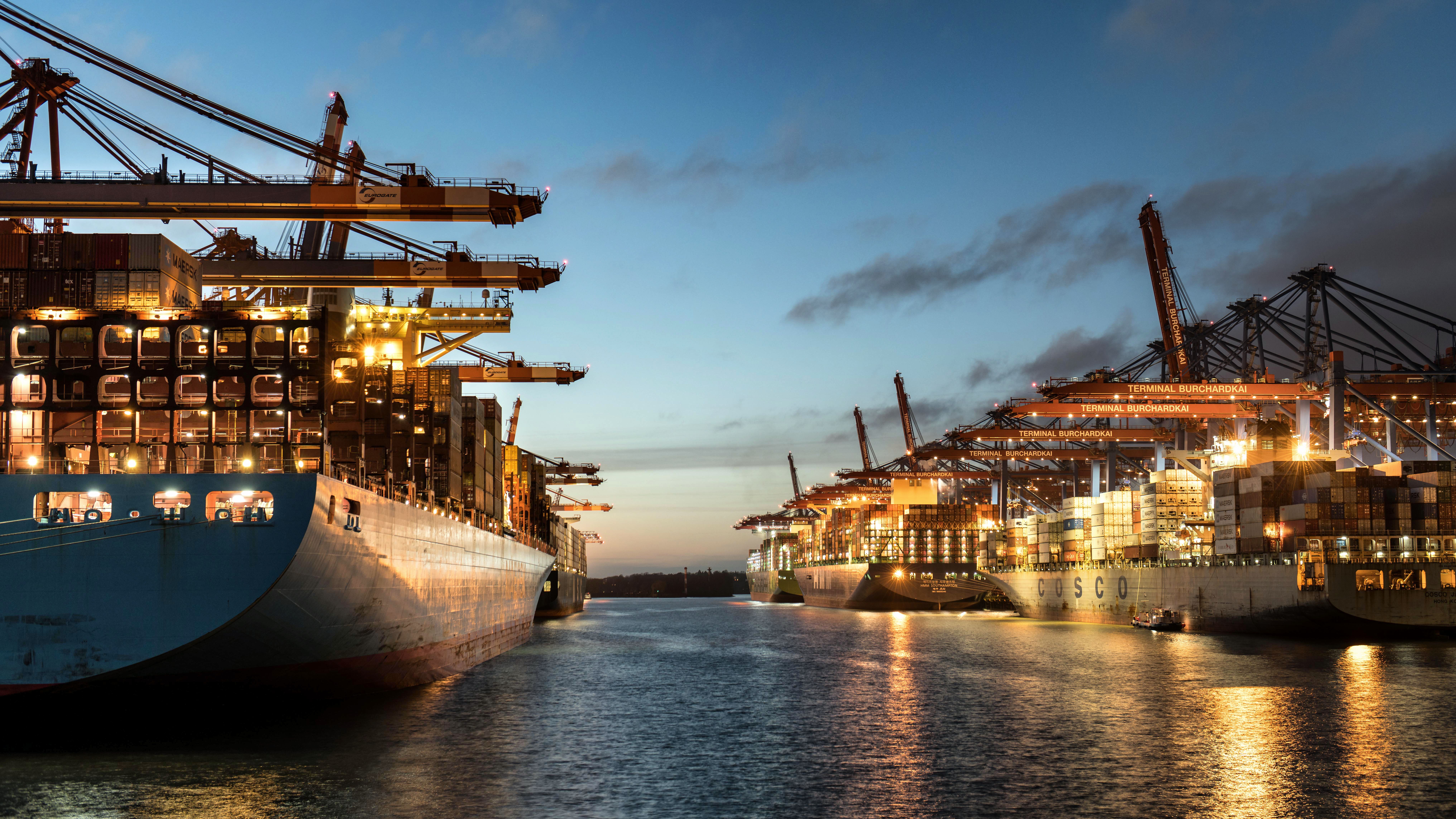 Container Ships in Harbor · Free Stock Photo