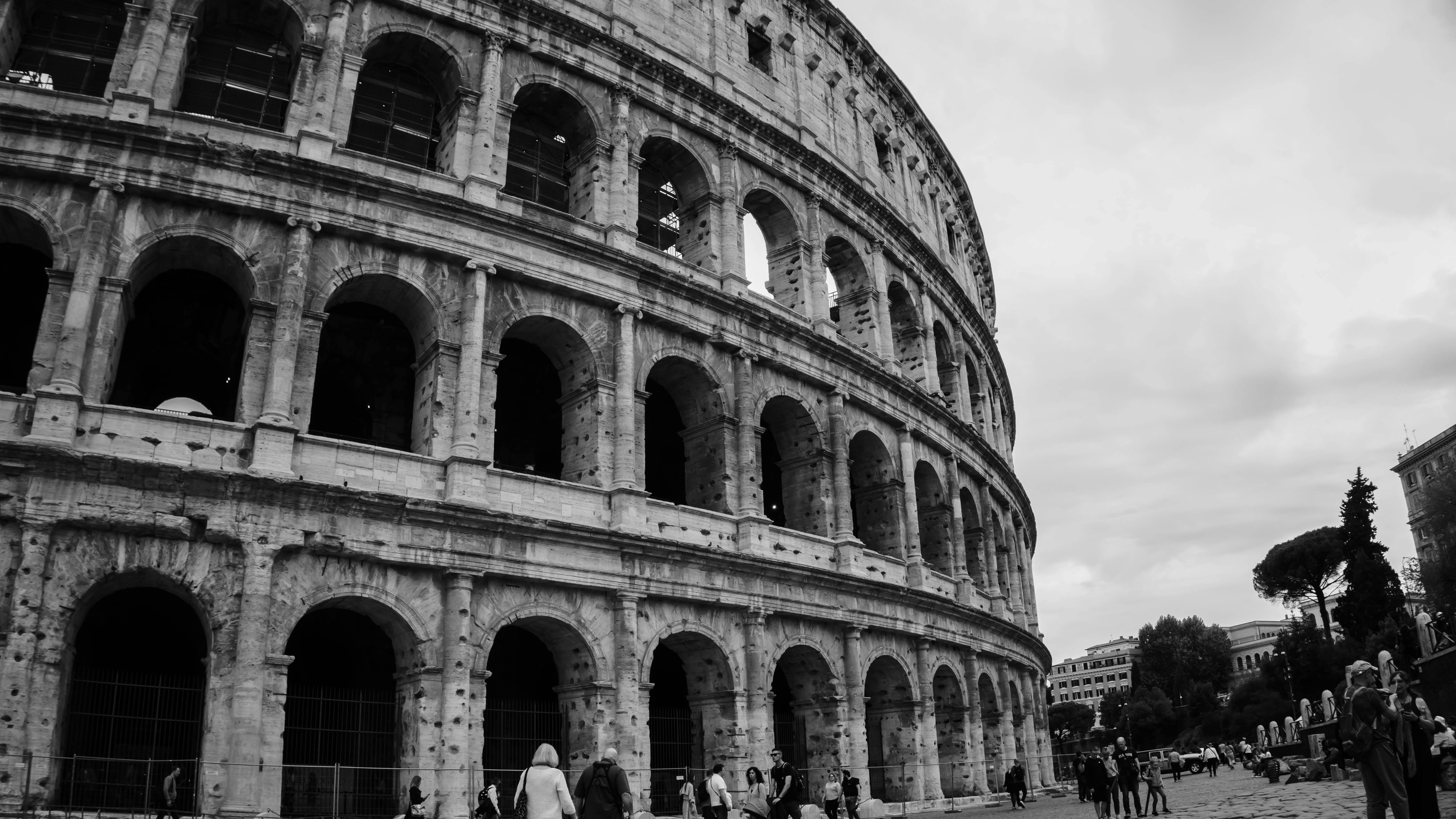 Aerial View of Rome's Iconic Colosseum · Free Stock Photo Aerial View of Rome's Iconic Colosseum · Free Stock Photo