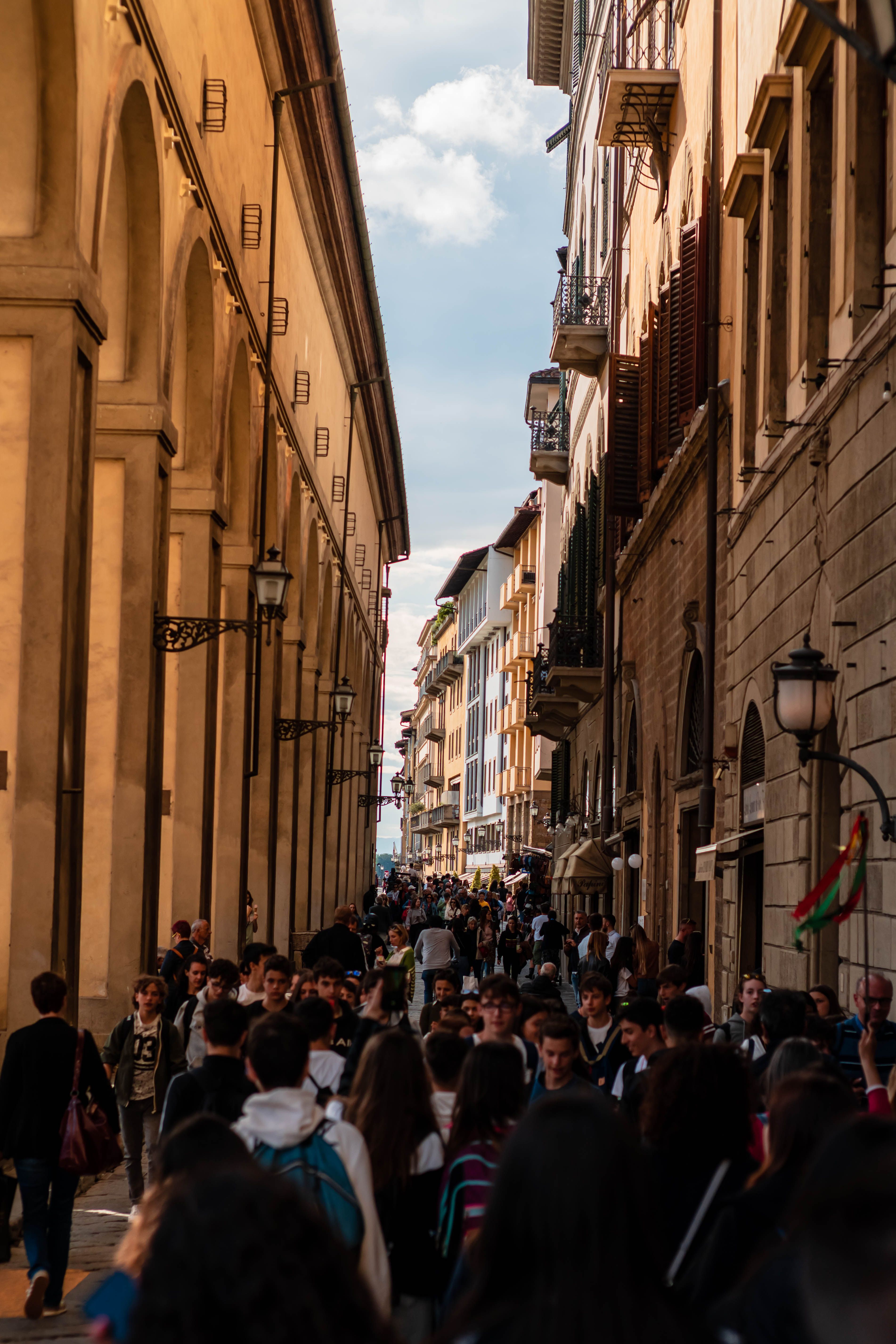 A Crowded Alley near the Vasari Corridor in Florence, Italy · Free ...