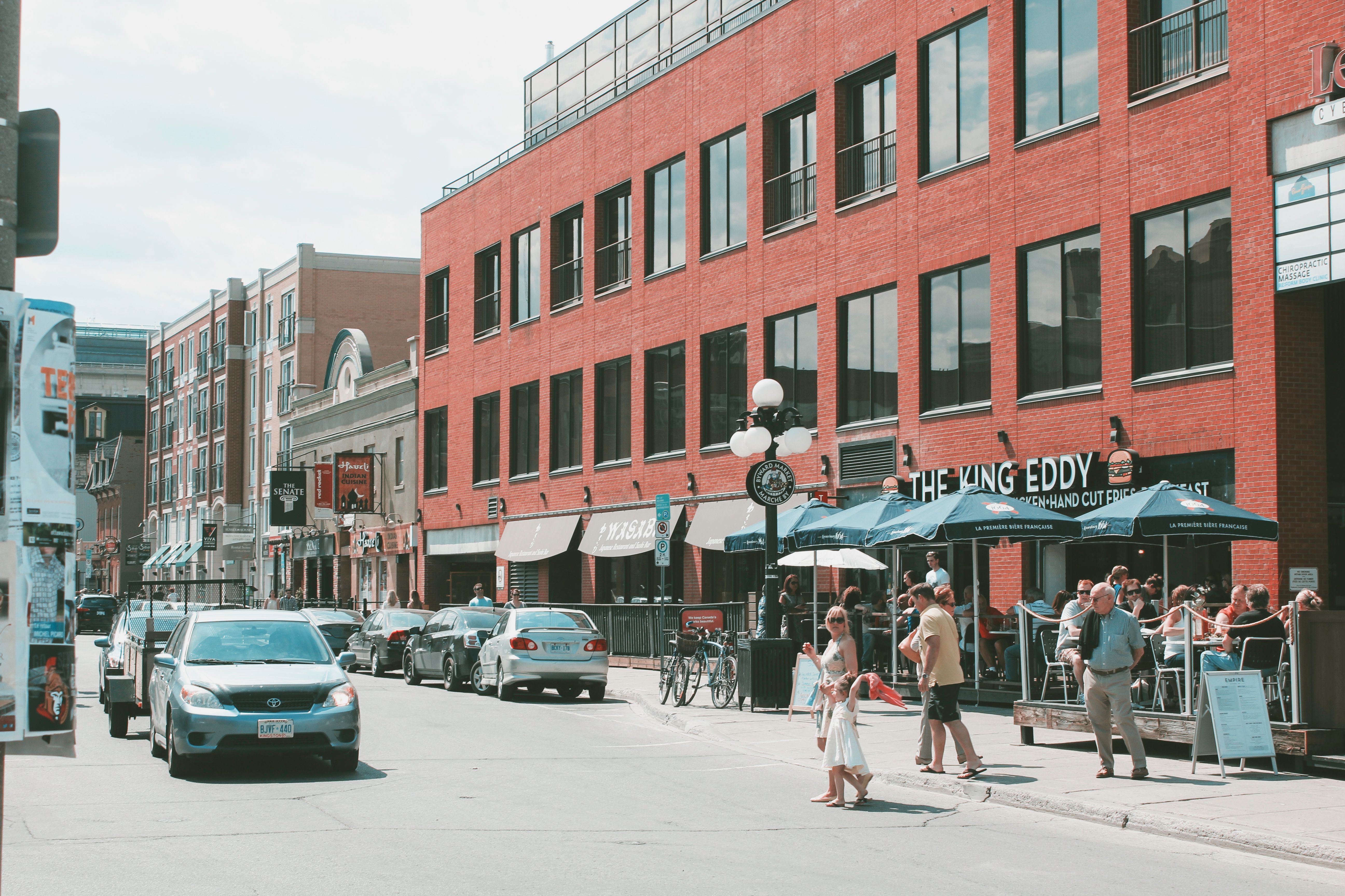 View of Vehicles and Pedestrians on a Street in Ottawa, Canada · Free ...