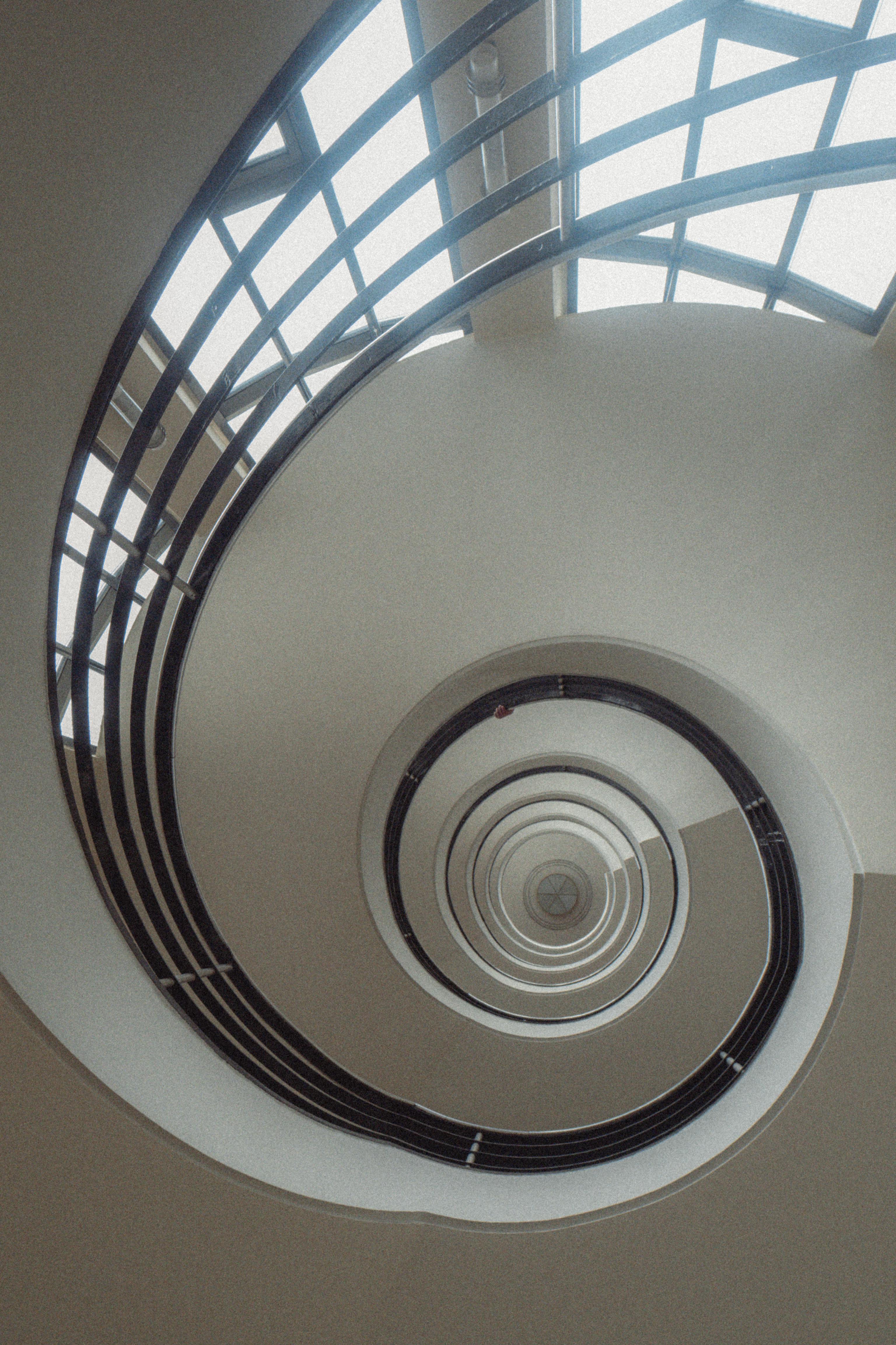 Modern Interior with Spiral Staircase · Free Stock Photo