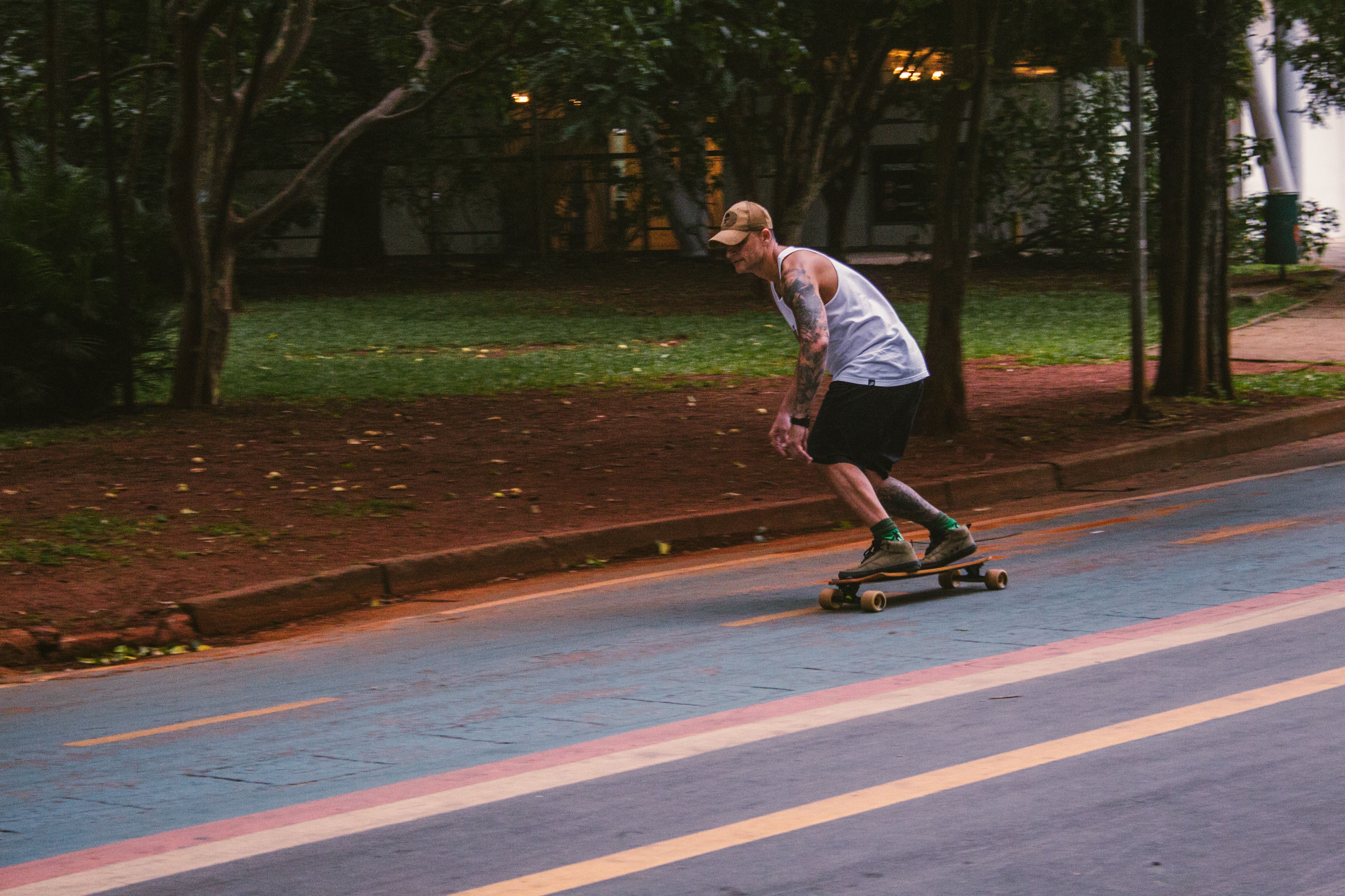 Man Skateboarding on Street · Free Stock Photo
