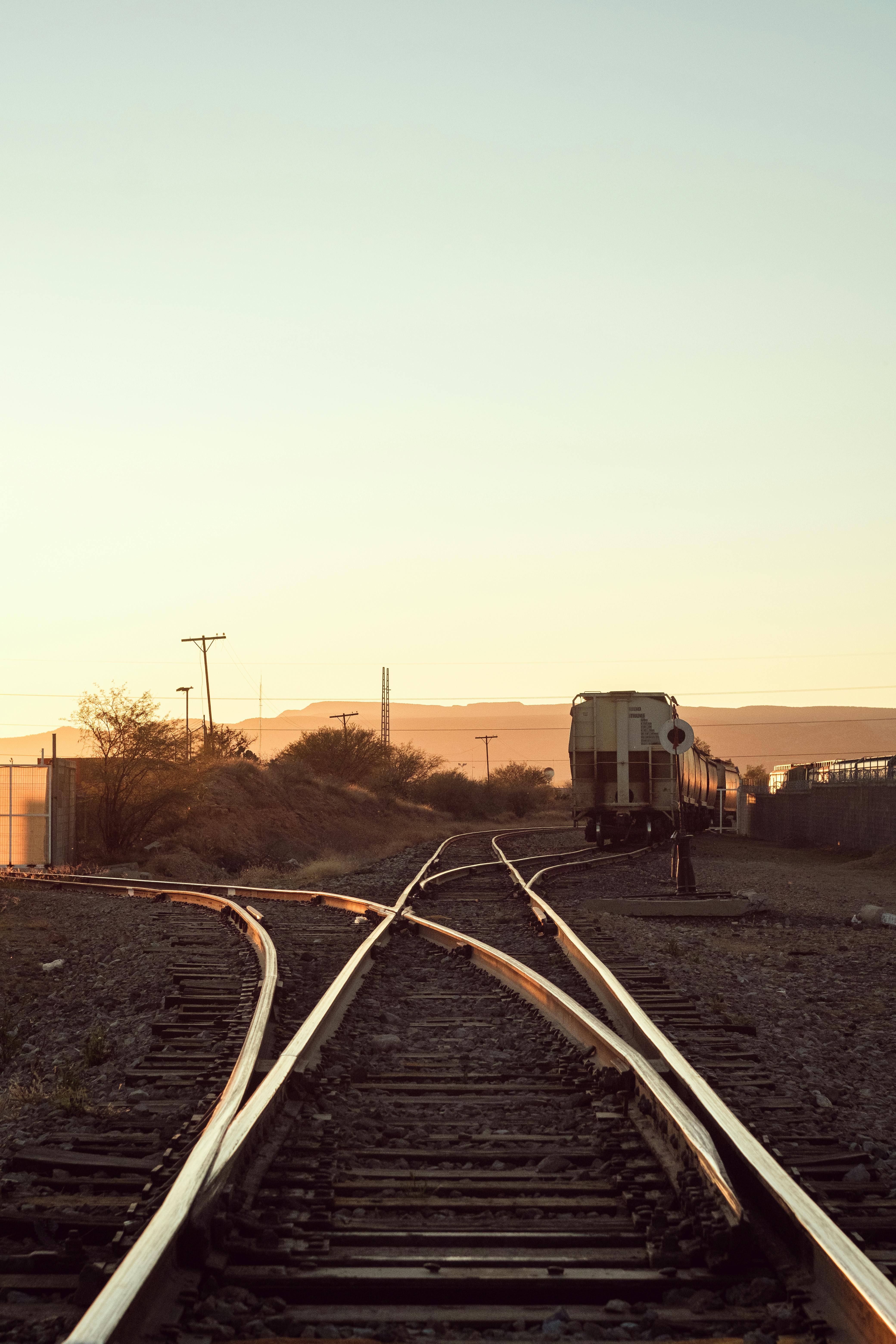 Passing Train on the Tracks · Free Stock Photo