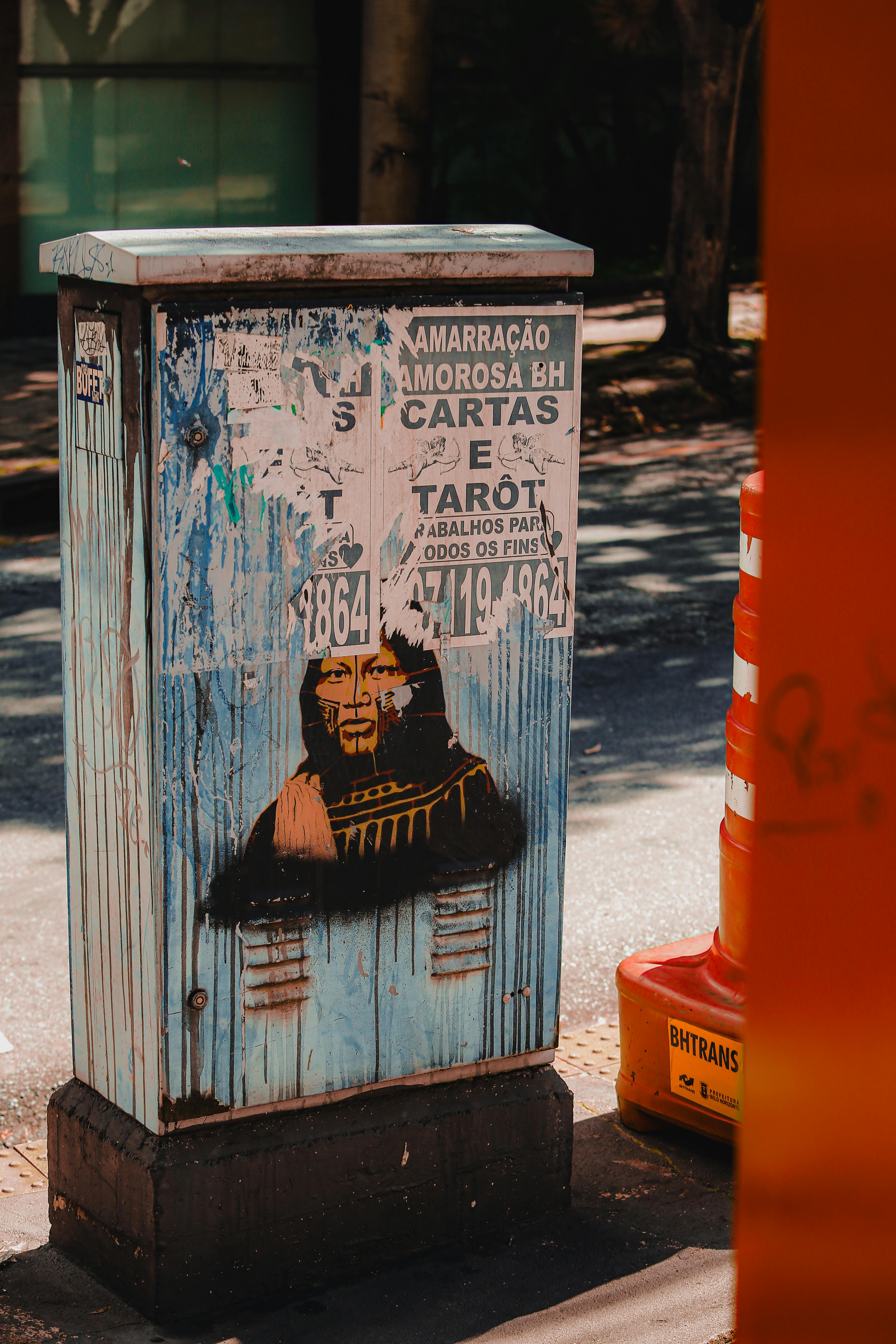 Painting on Electricity Box on Street · Free Stock Photo
