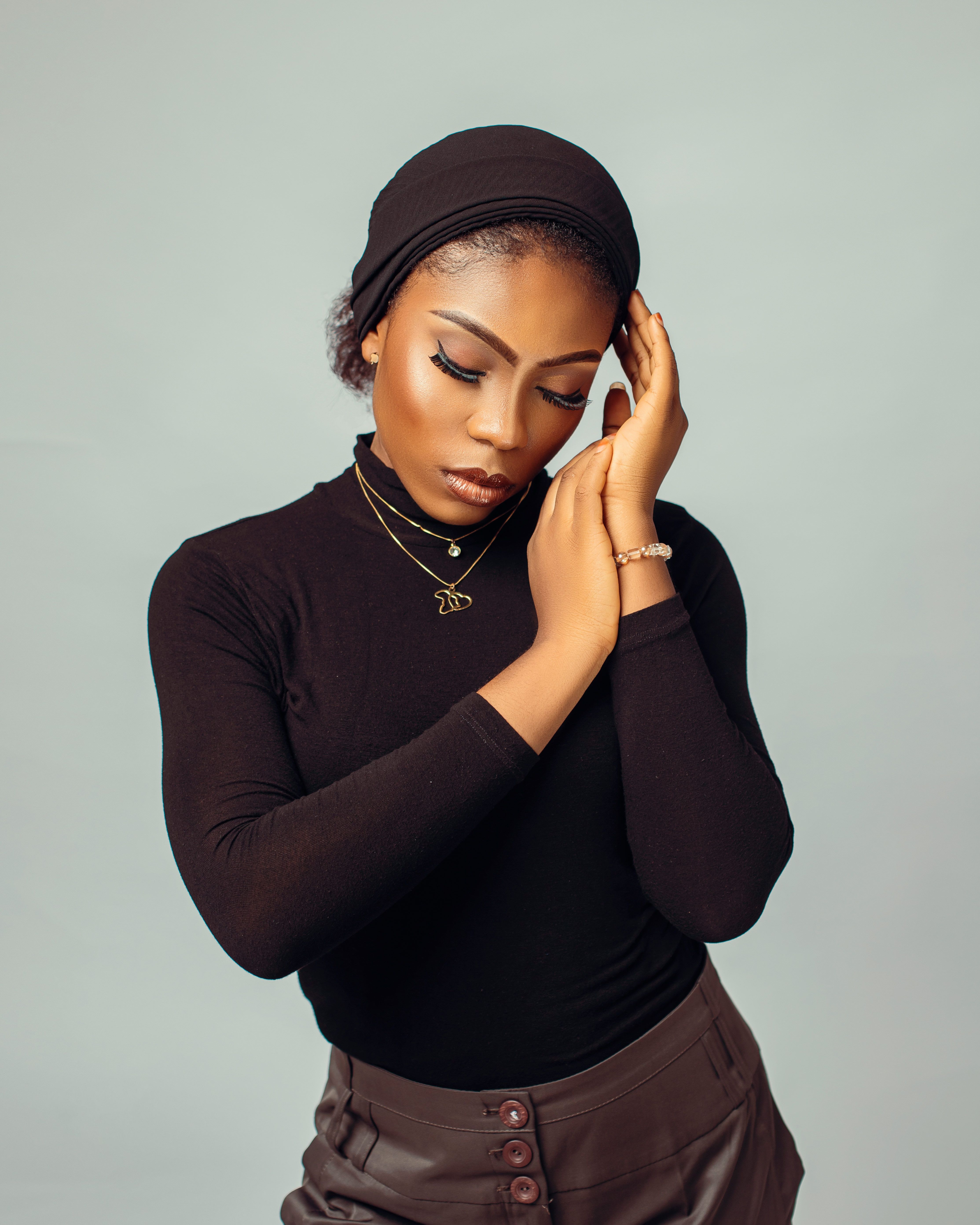 Portrait of Woman Wearing Black Clothes · Free Stock Photo
