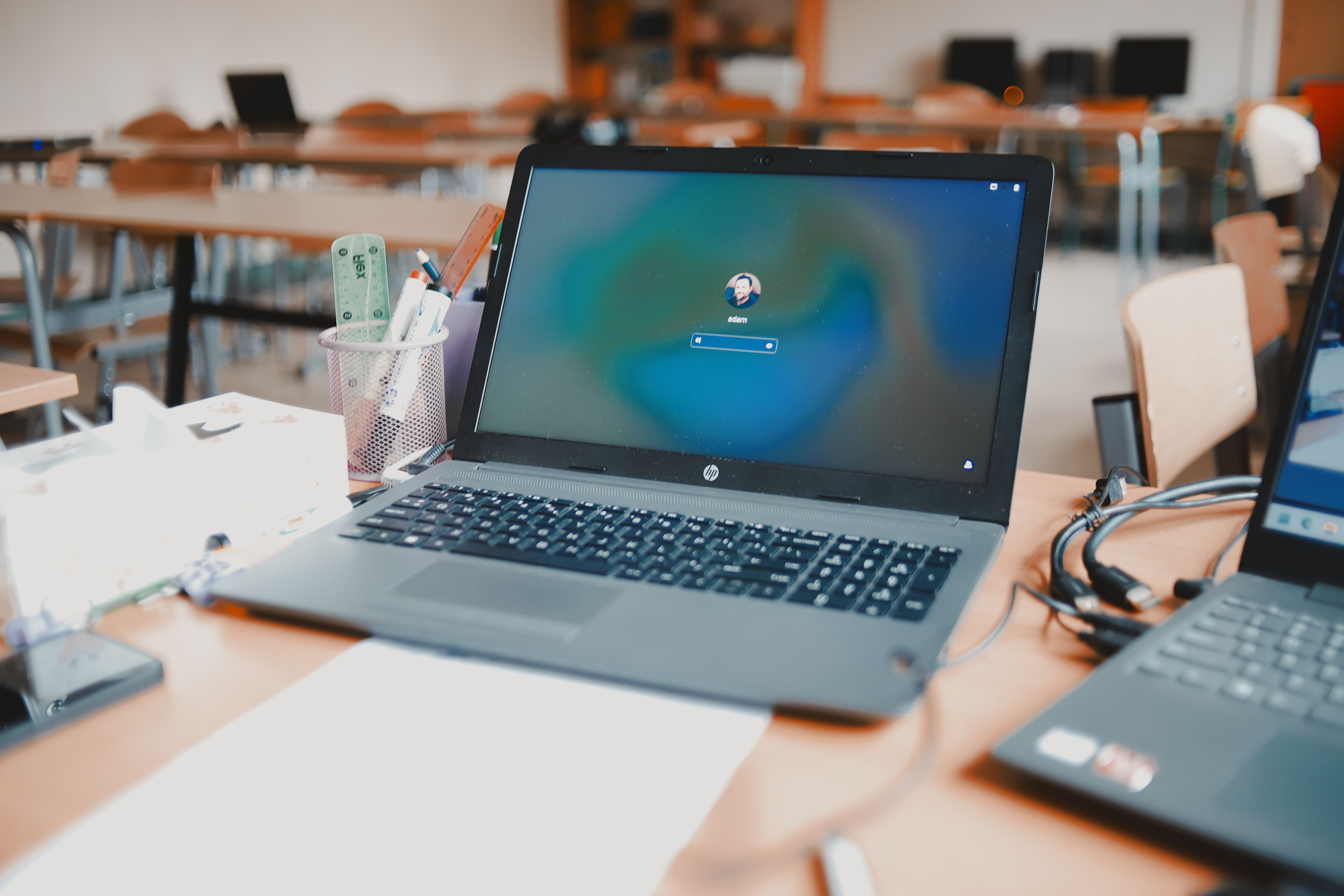 Laptop teacher in class · Free Stock Photo