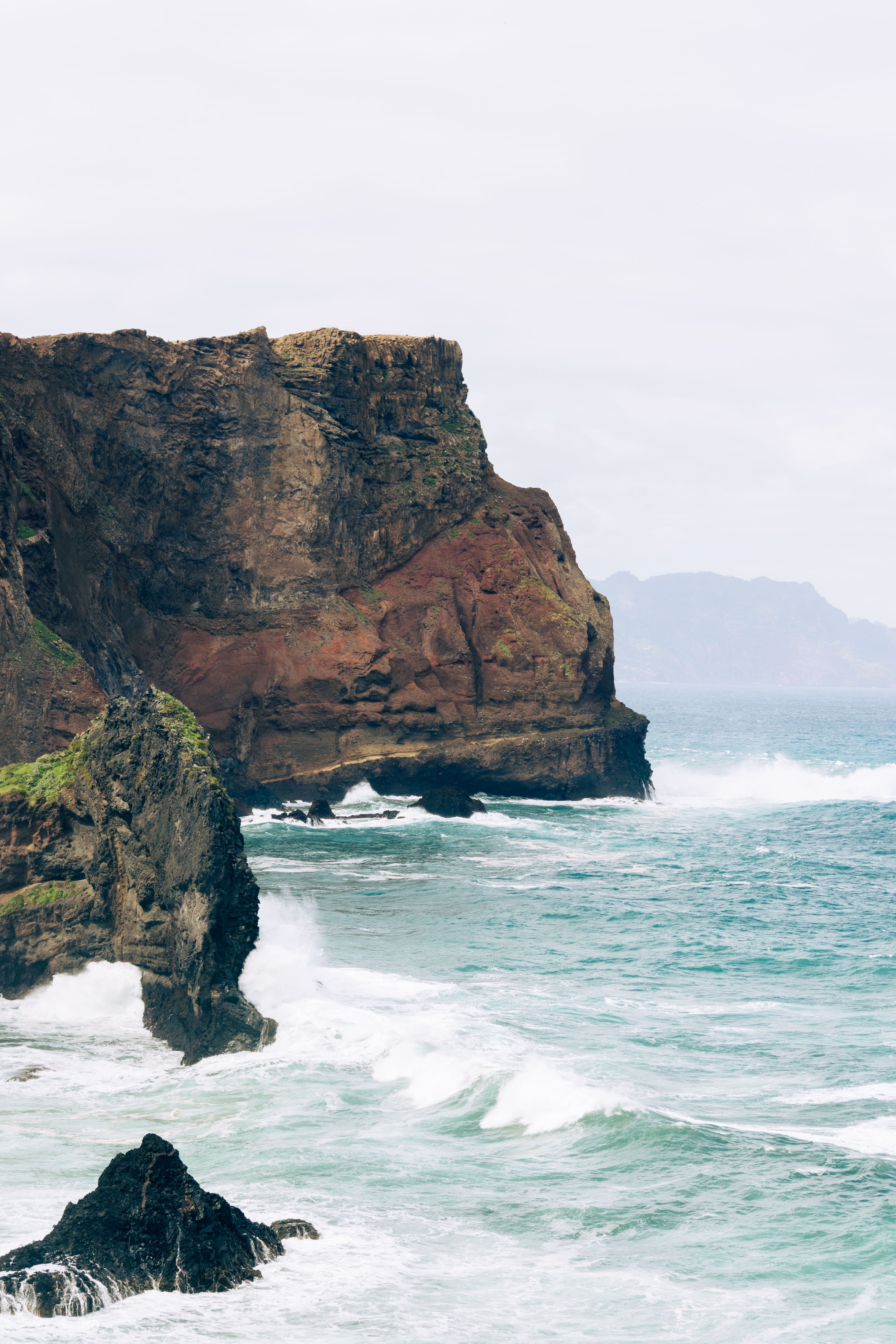 Cliff on Sea Coast on Madeira · Free Stock Photo
