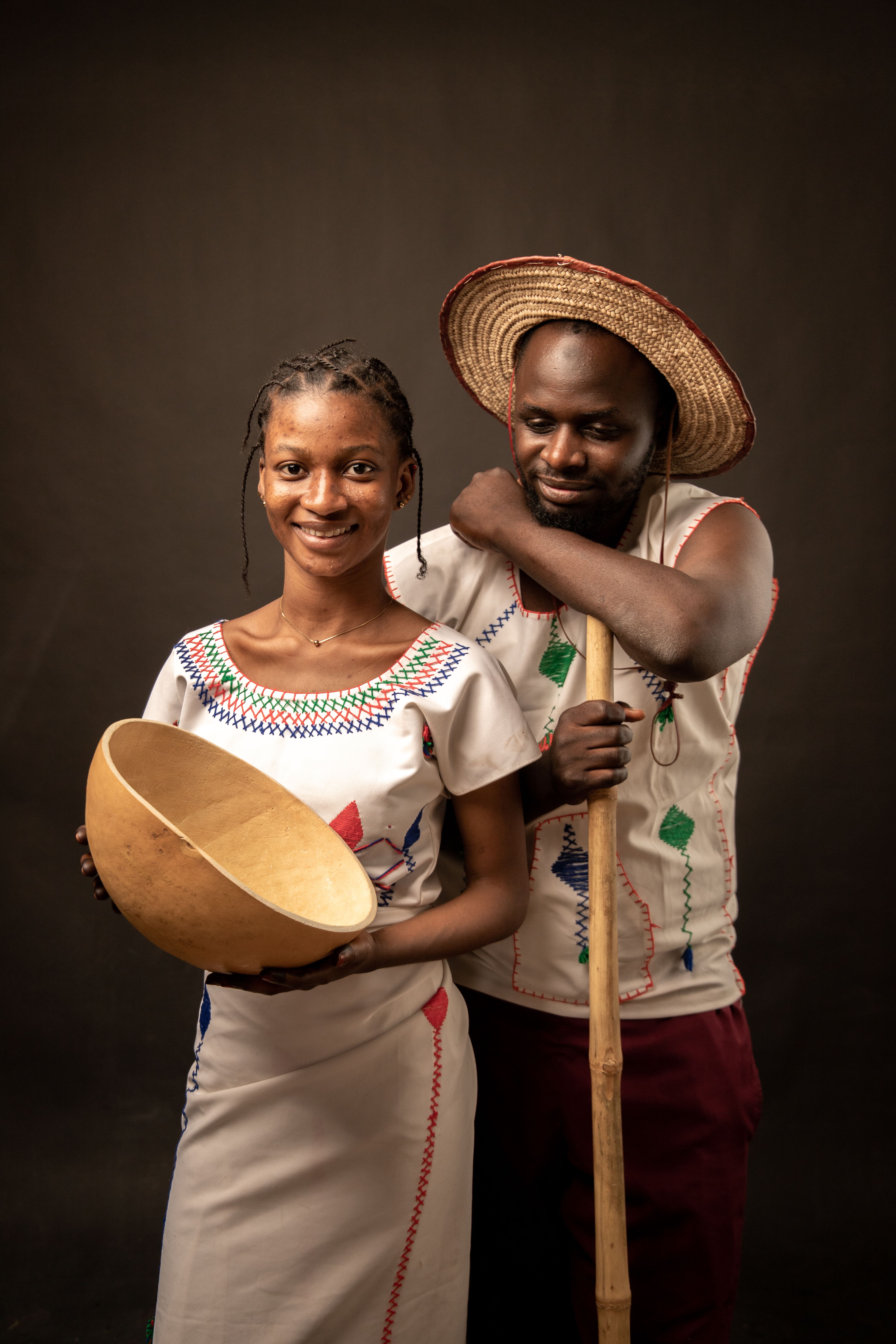 Portrait of Couple Wearing Traditional Clothes · Free Stock Photo