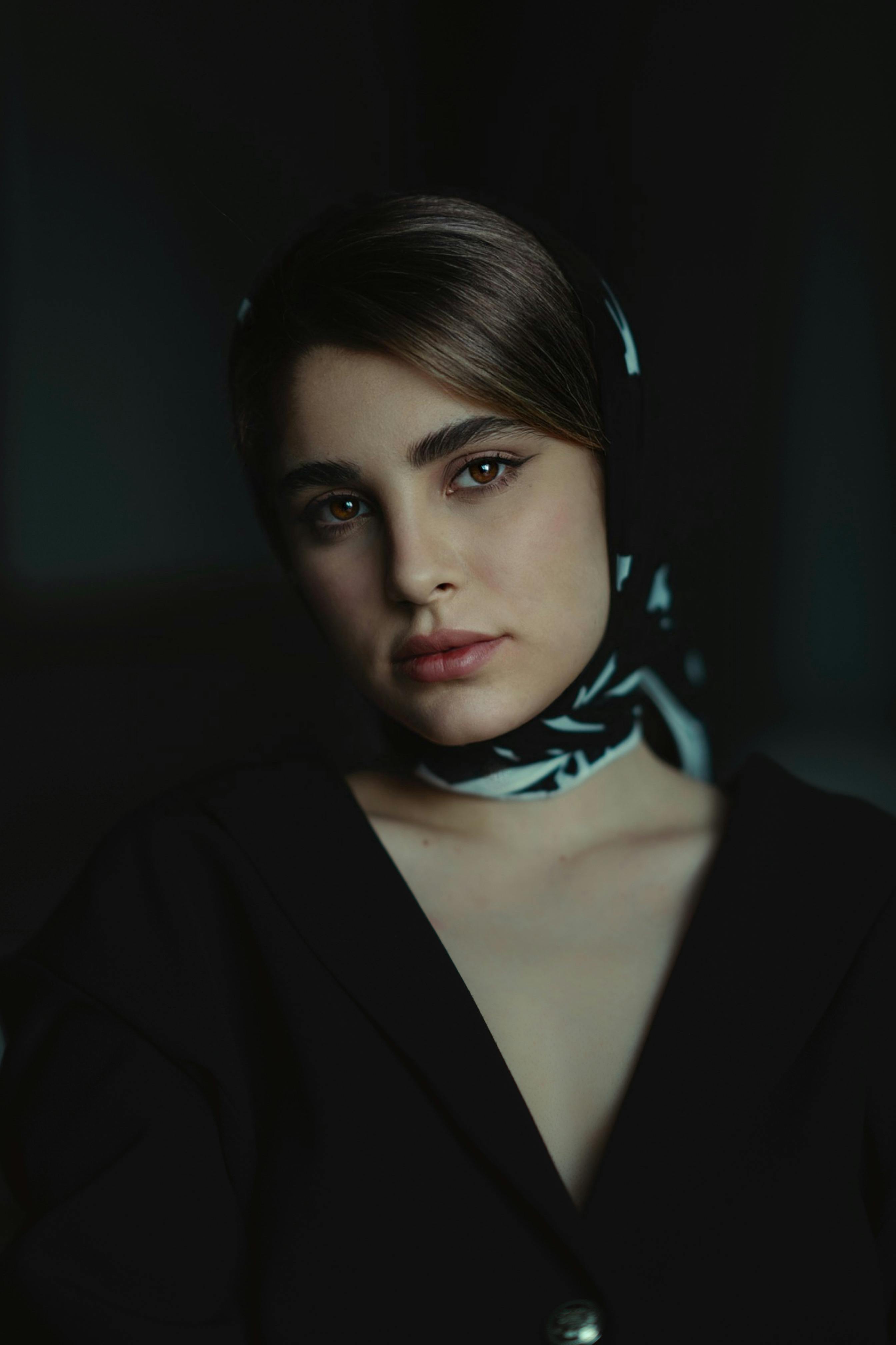 Portrait of Woman in Handkerchief · Free Stock Photo