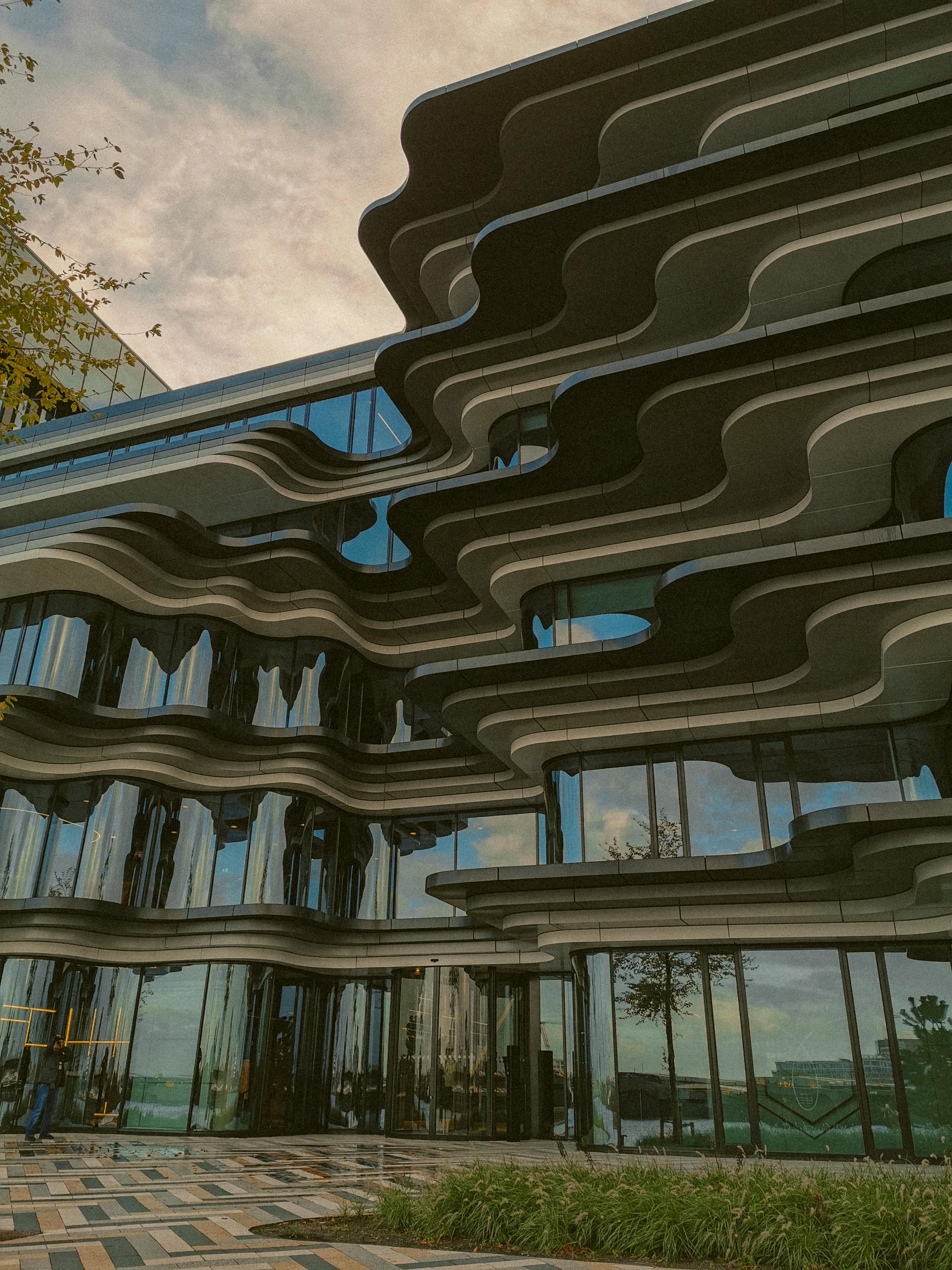 Modern Building with Big Glass Windows · Free Stock Photo