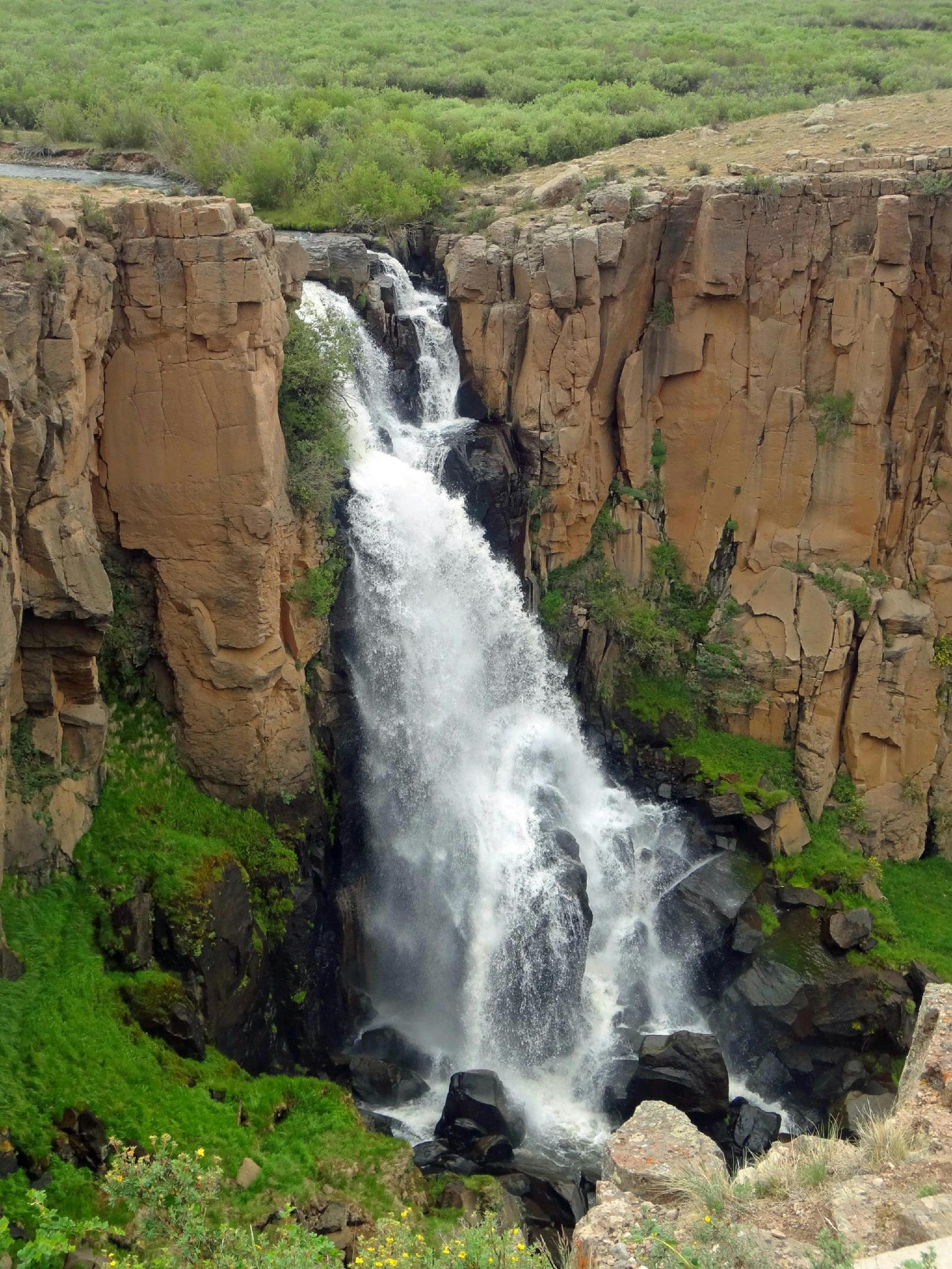 Waterfalls Between Mountains · Free Stock Photo