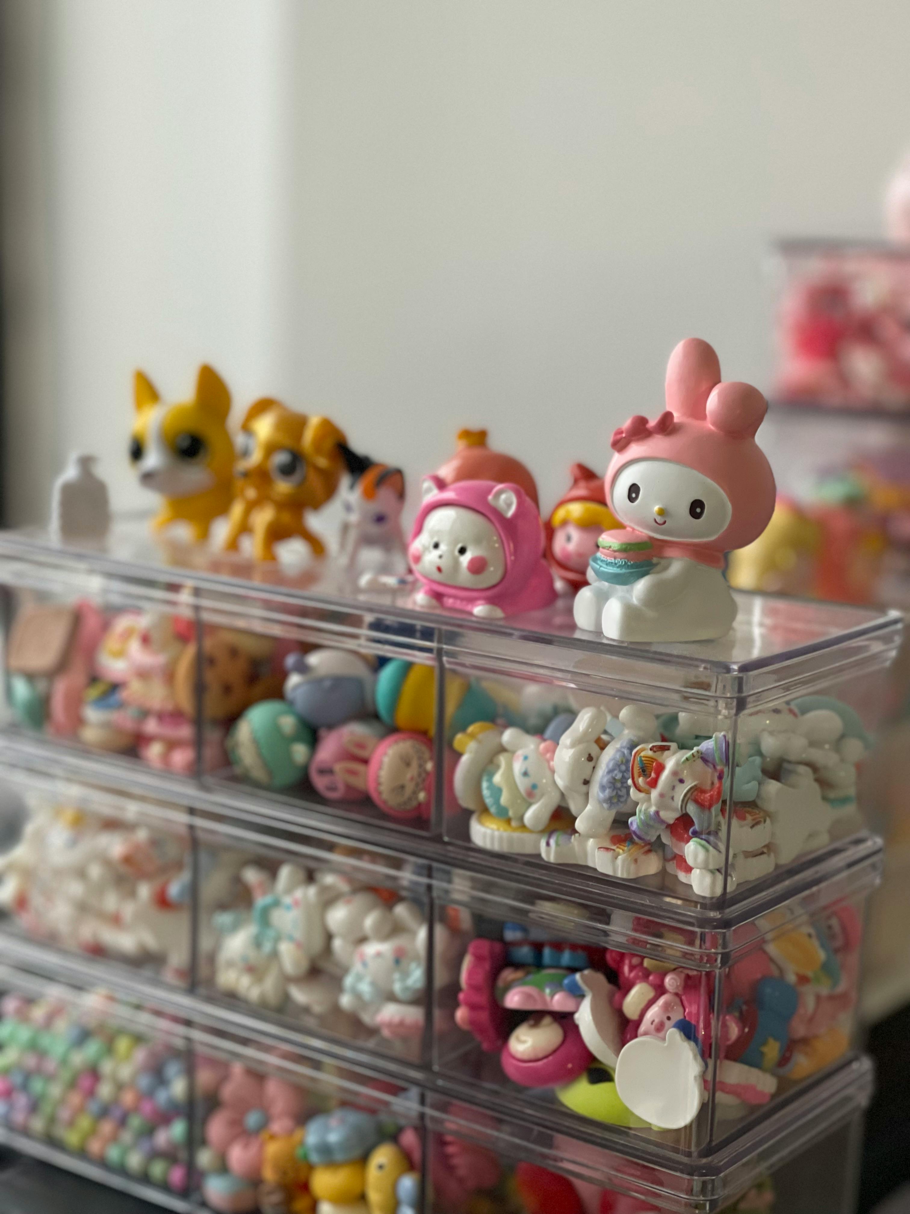 Transparent Plastic Box Filled with Colorful Sweets, Toys and ...