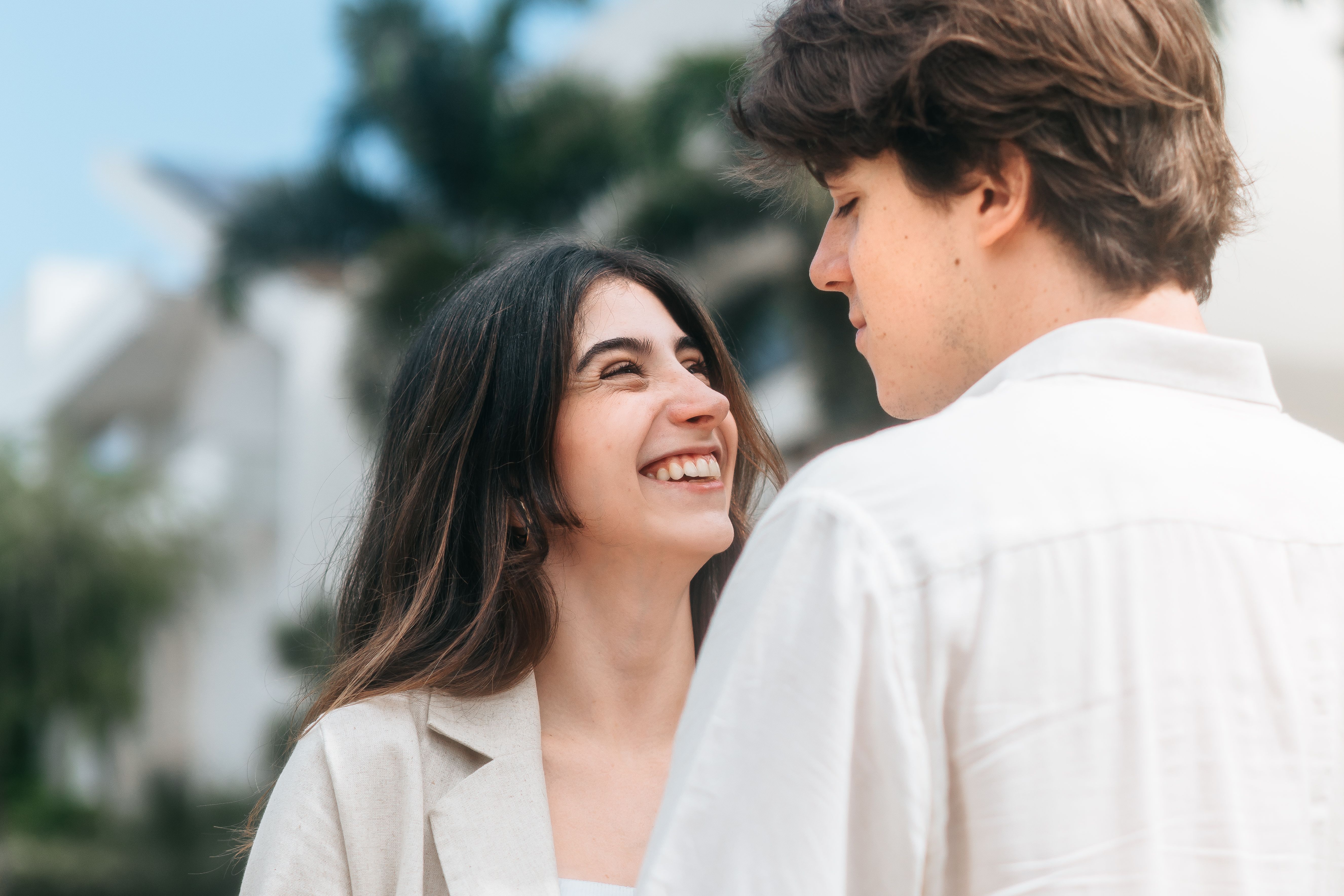 Young Couple Talking Outdoors · Free Stock Photo