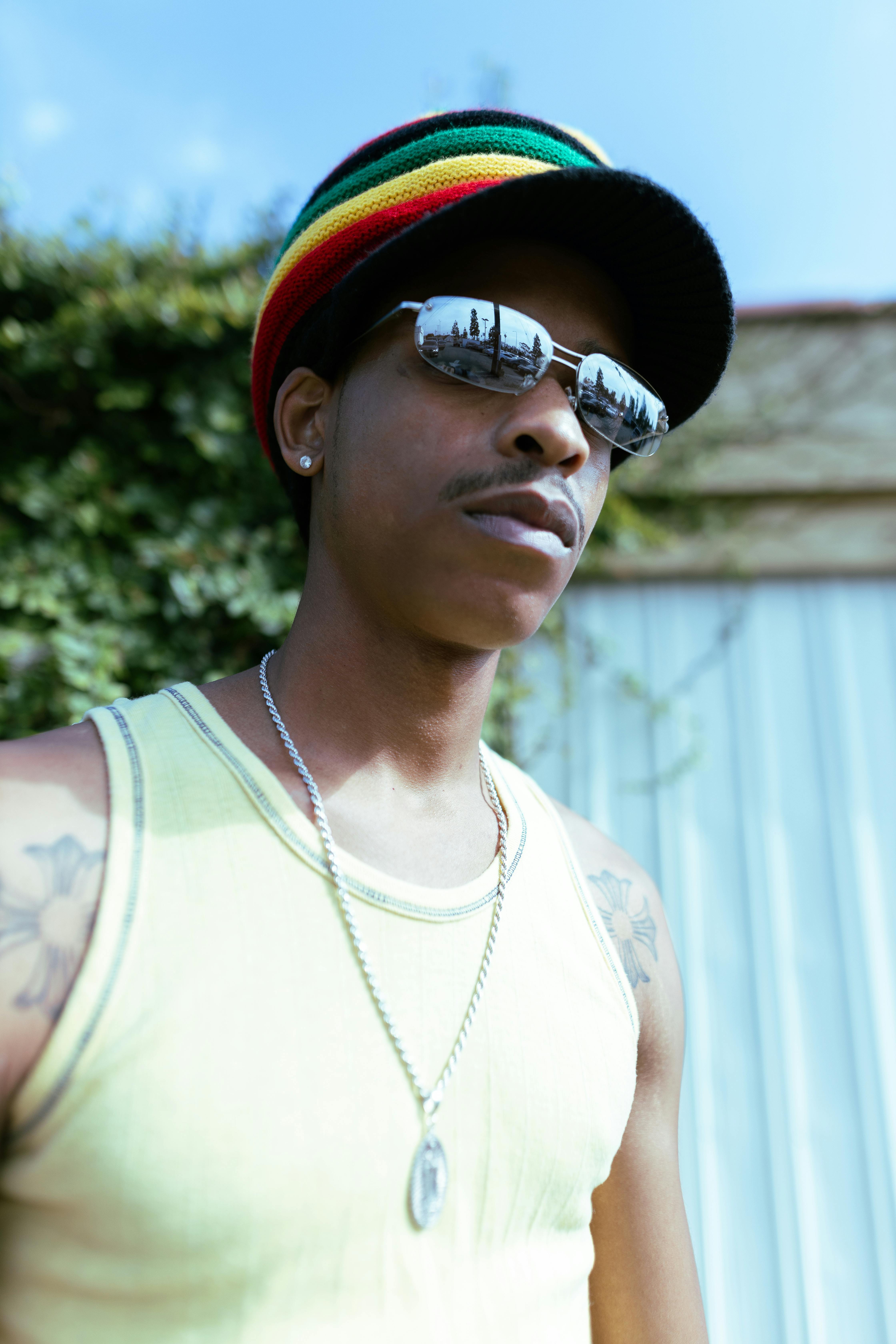 Man in a Reggae Cap · Free Stock Photo