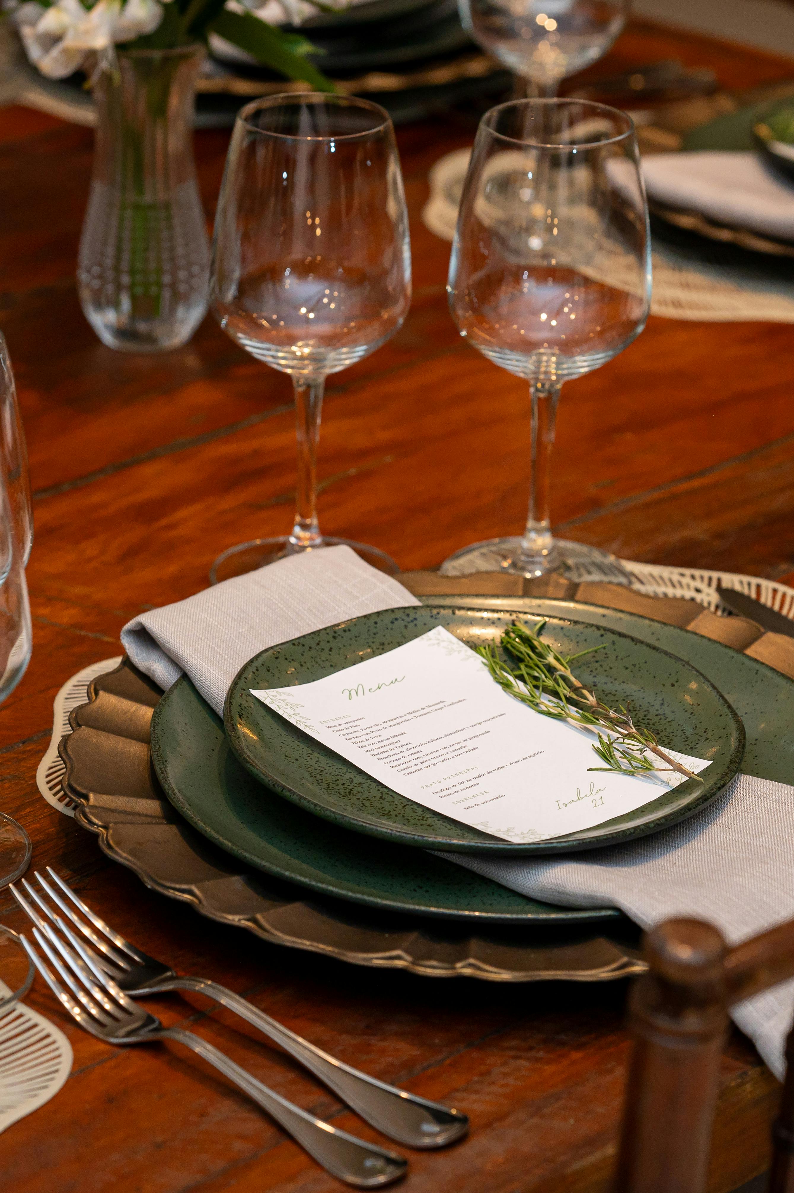 Fancy Tableware And Wineglass · Free Stock Photo