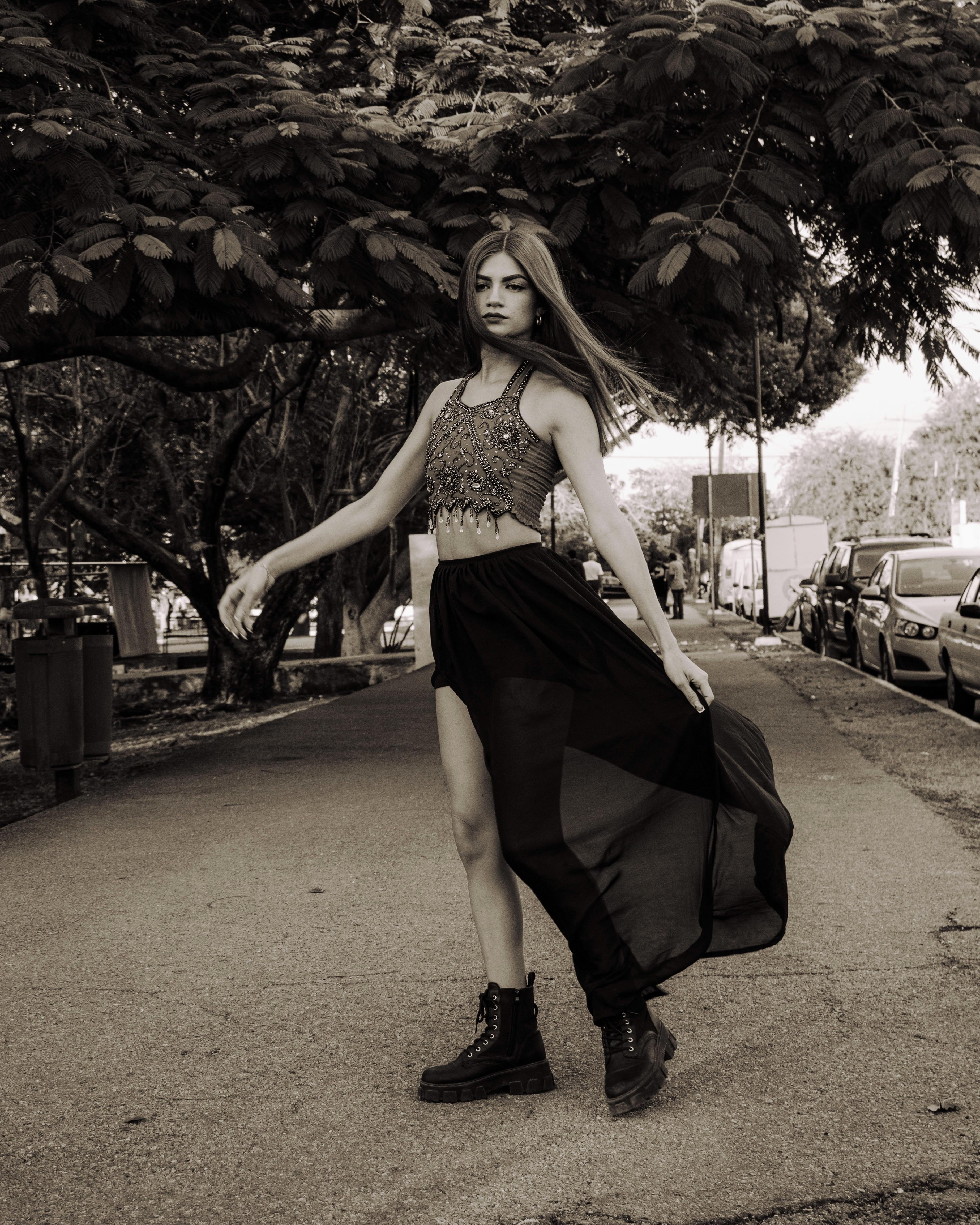 Woman Standing Looking Up · Free Stock Photo