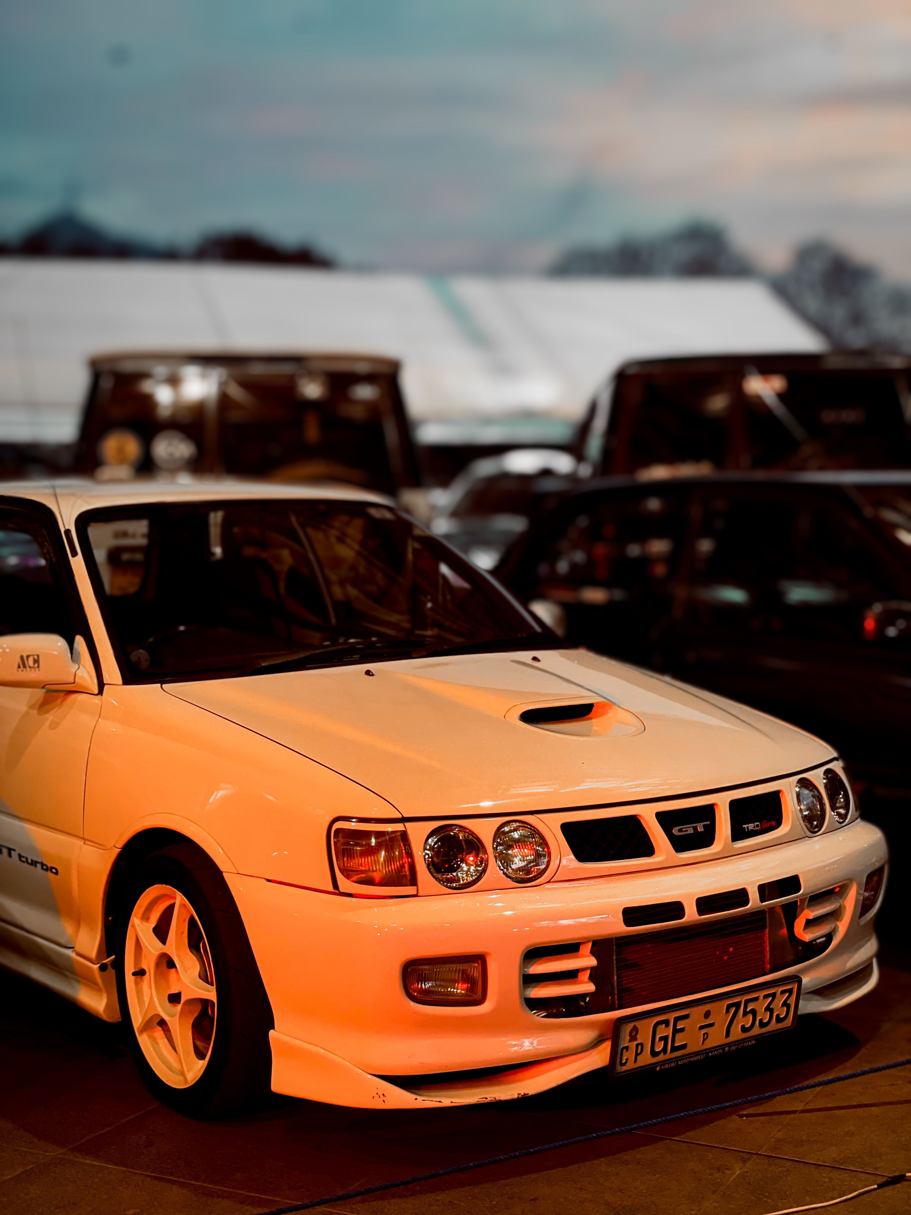 White Toyota Starlet GT Turbo at the Car Show · Free Stock Photo